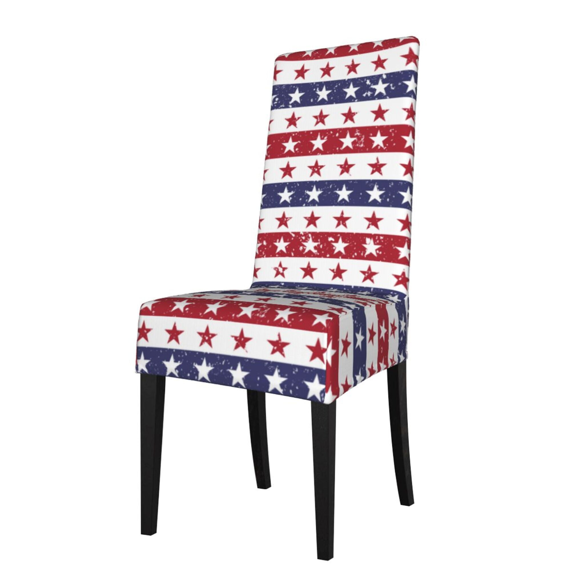 ZICANCN Patriotic Red White Stars Chair Protectors Seat Covers , Dining ...
