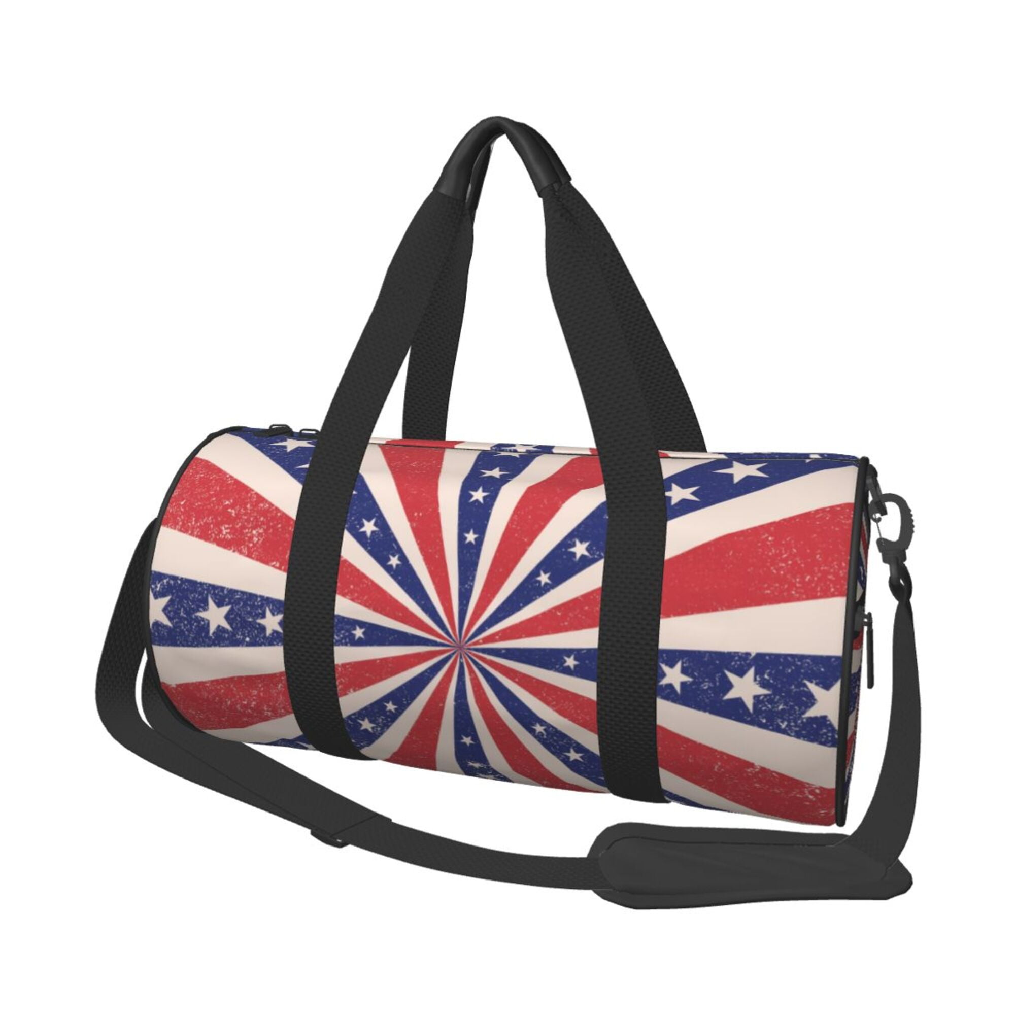 ZICANCN Patriotic Retro Burst Stars Travel Duffle Bag, Sports Tote Gym ...