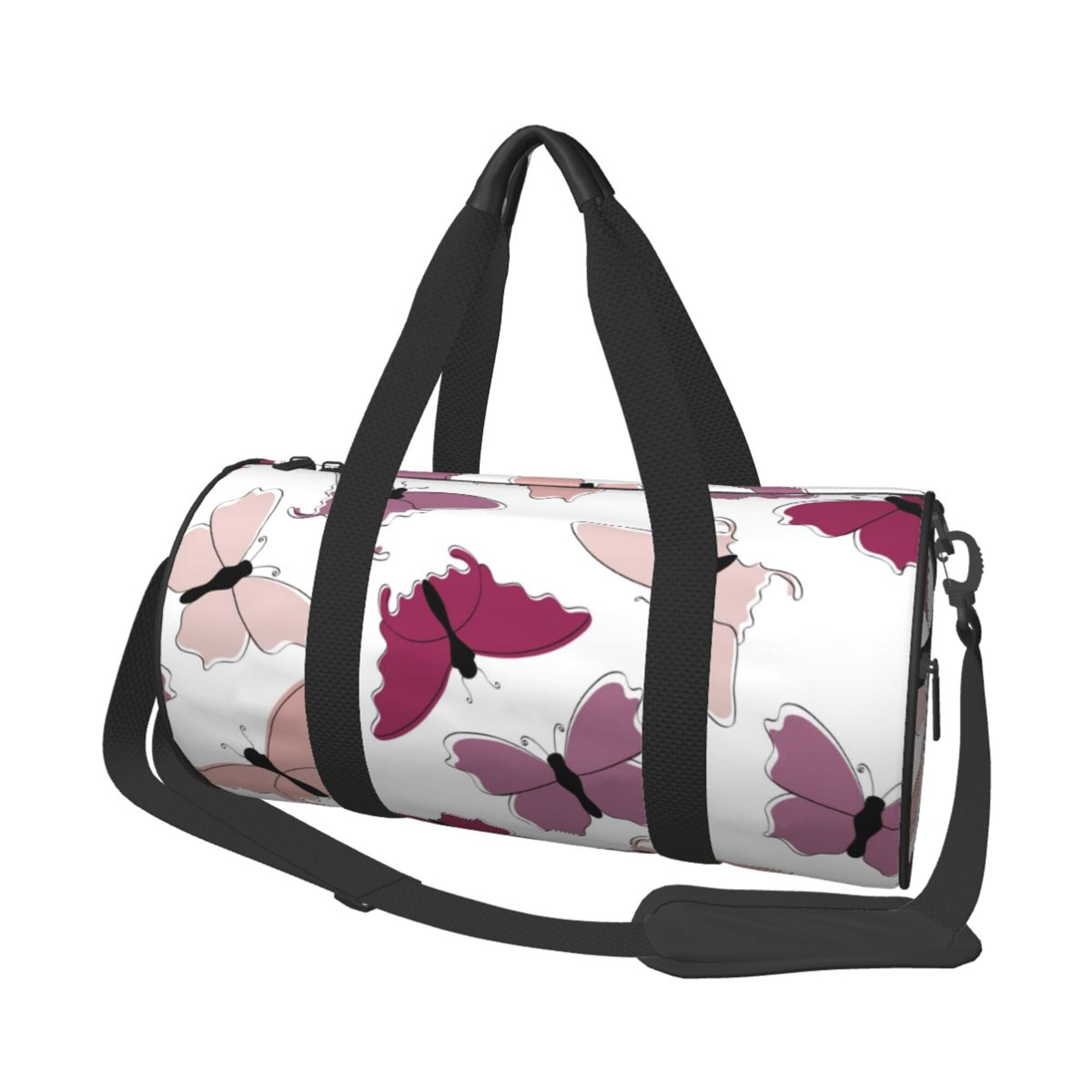 ZICANCN Pink Butterflies Seamless Texture Travel Duffle Bag, Sports ...