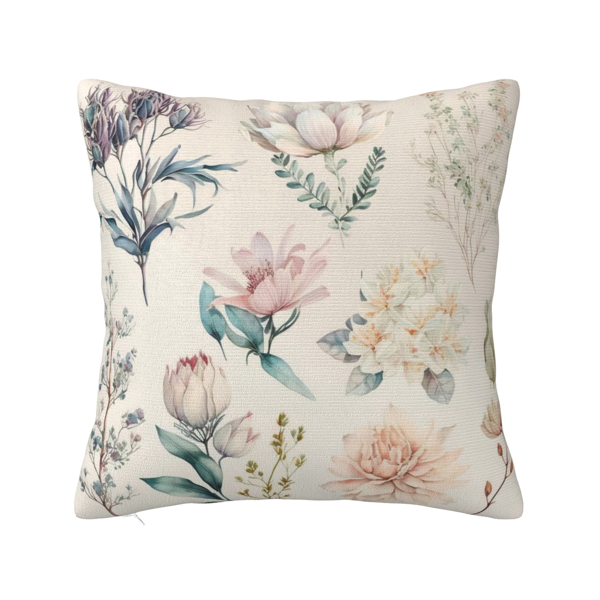 ZICANCN Pretty Delicate Watercolor Flower Throw Pillow Covers, Bed ...
