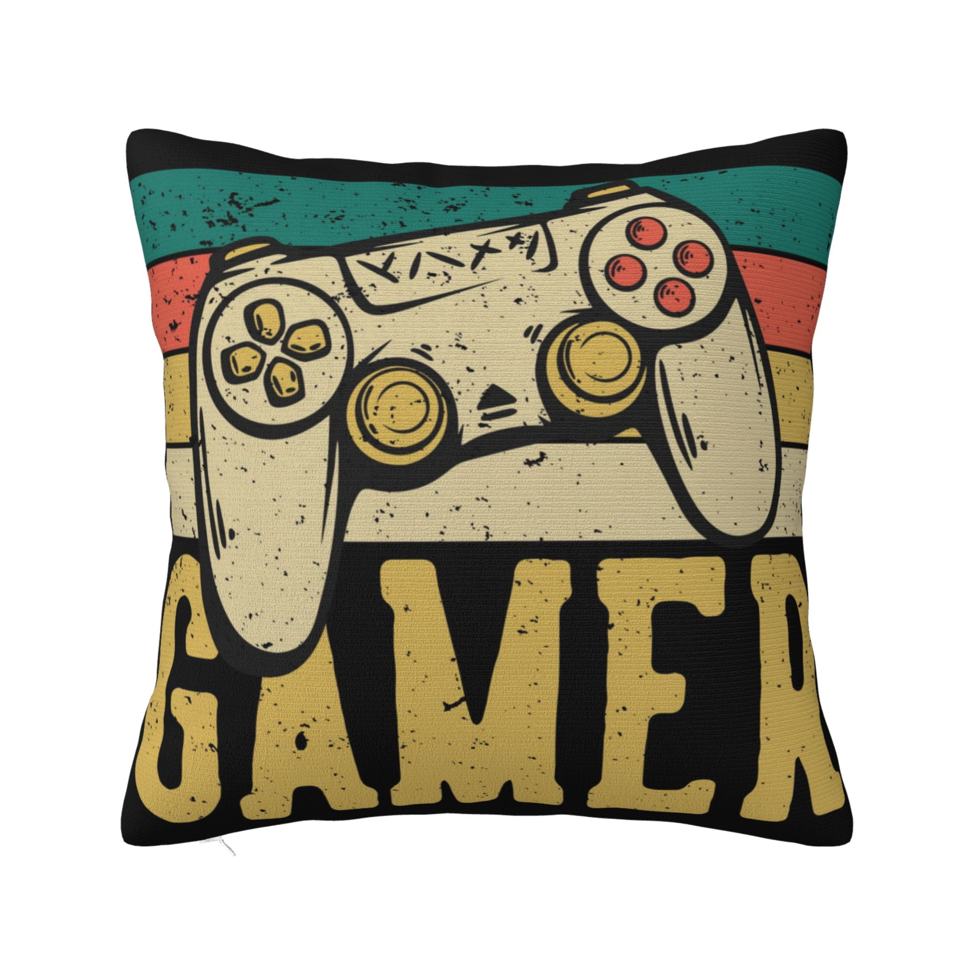 ZICANCN Rainbow Gaming Cute Controller Throw Pillow Covers, Bed Couch ...
