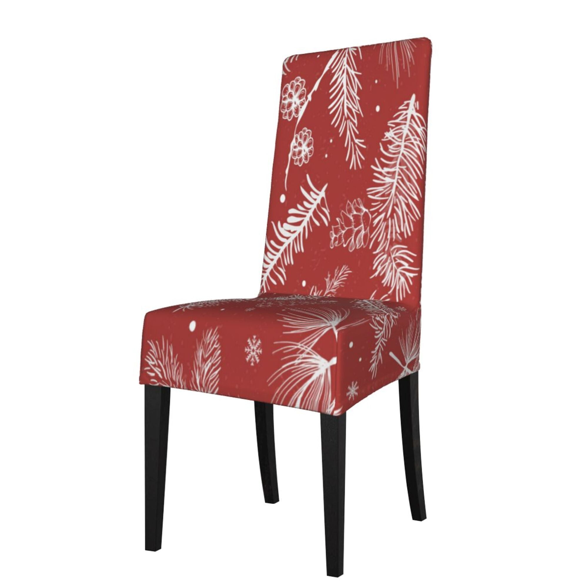 ZICANCN Red Christmas Winter Snowflake Chair Protectors Seat Covers ...