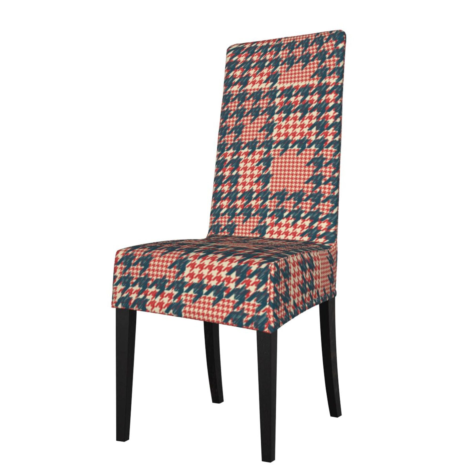 ZICANCN Red Houndstooth Checkered Chair Protectors Seat Covers , Dining ...