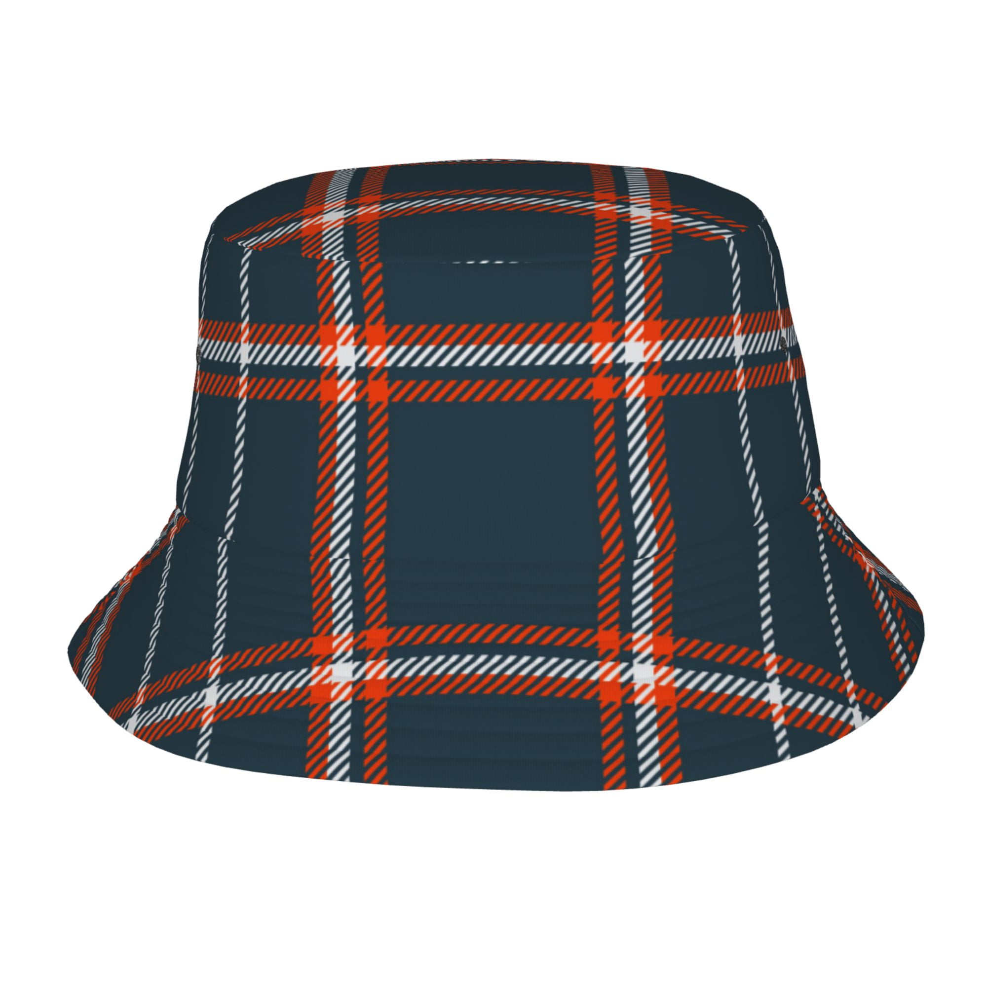 ZICANCN Scottish Dark Blue Plaid Bucket Hat , Unisex Print Double-Side ...