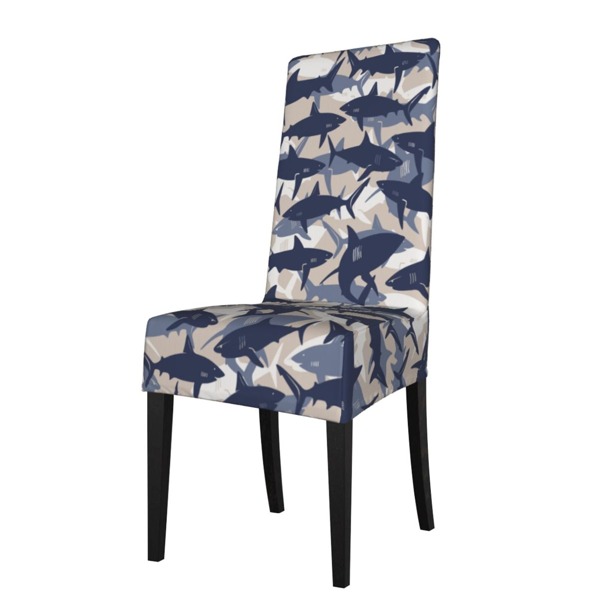 ZICANCN Shark Oil Painting Chair Protectors Seat Covers , Dining Chair ...