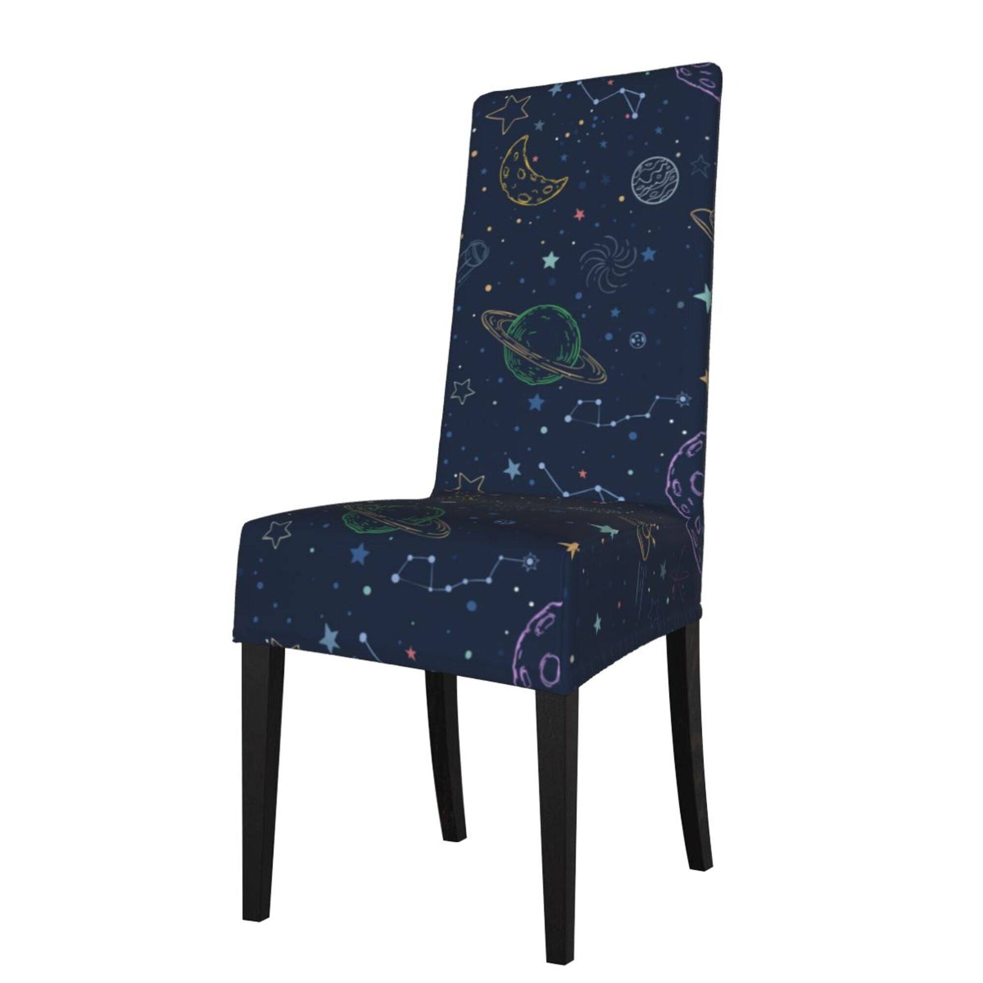 ZICANCN Space Planet Stars Blue Chair Protectors Seat Covers , Dining ...