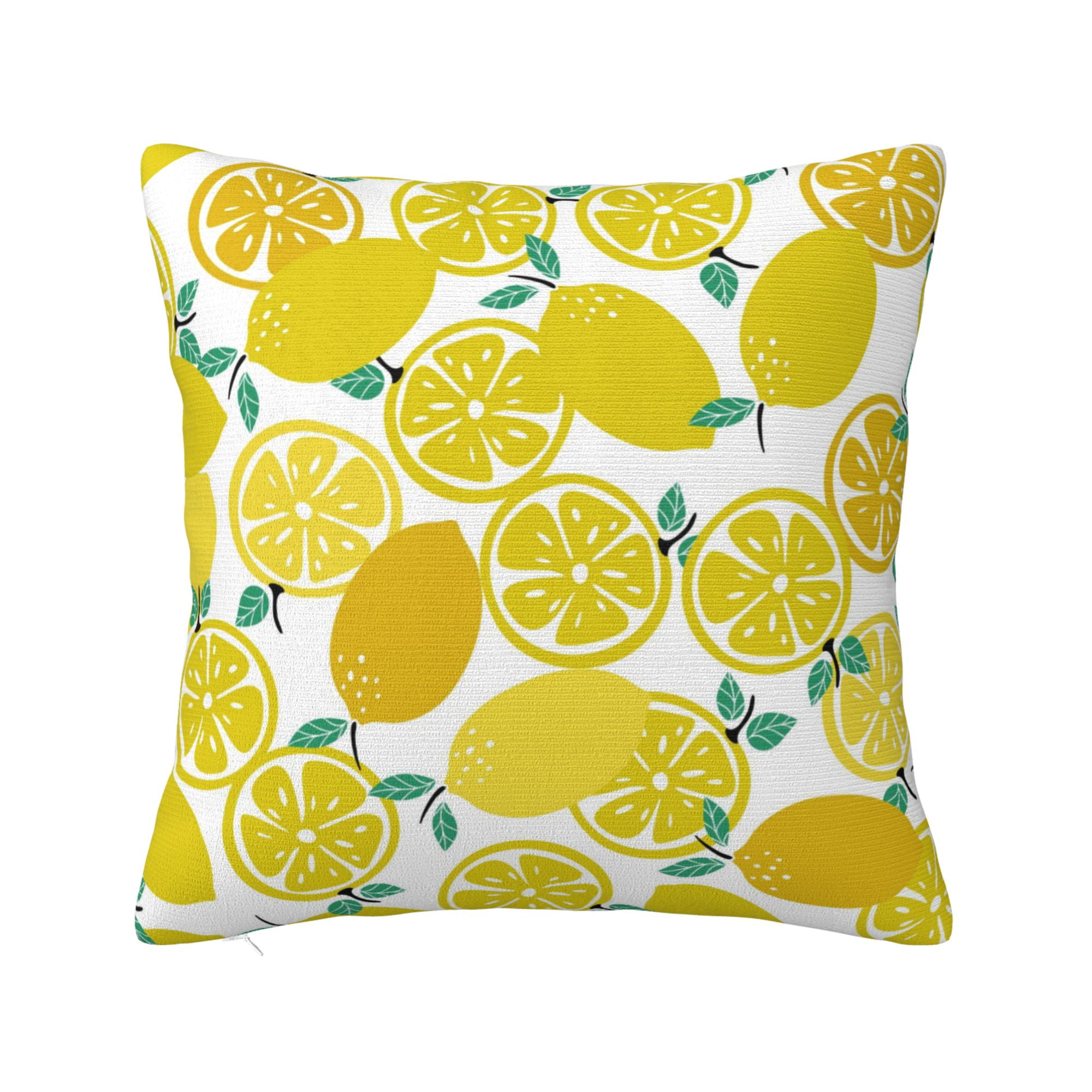 ZICANCN Sweet Sour Lemon Throw Pillow Covers, Bed Couch Sofa Knit ...