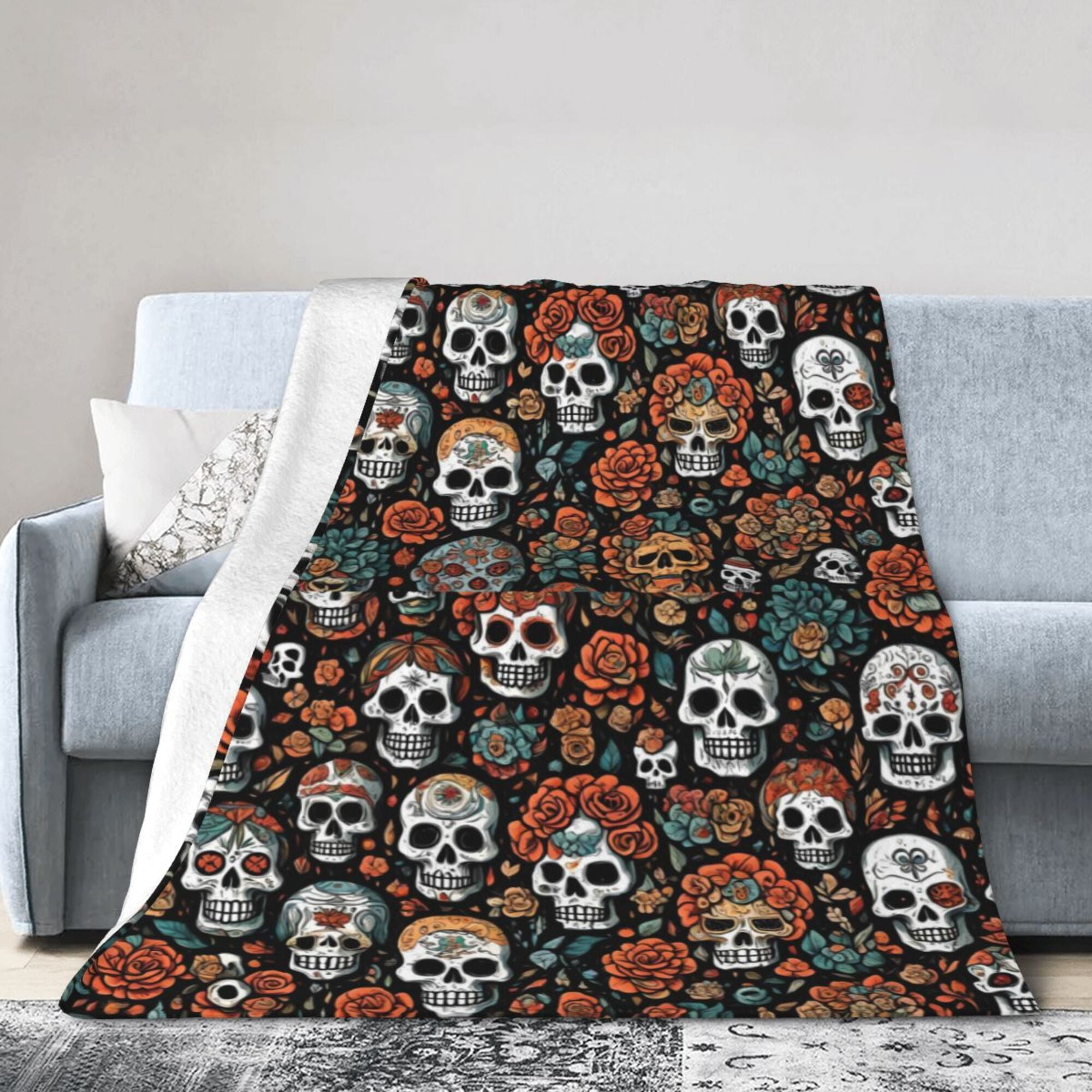 ZICANCN Throw Blanket Death Skeleton Warrior , Couch Ultra Soft Micro ...