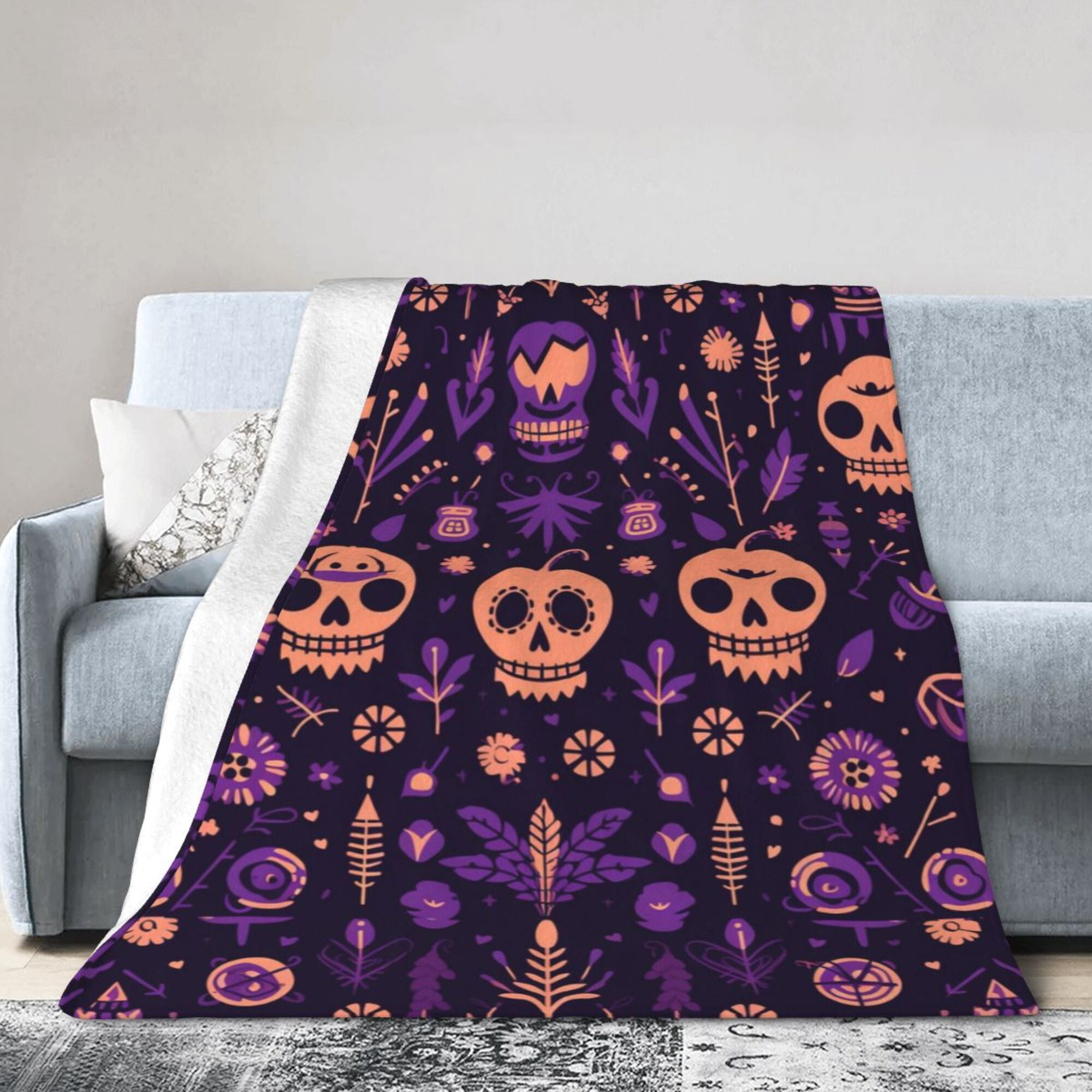 ZICANCN Throw Blanket Ghosts Goblins Quirky Halloween , Couch Ultra ...