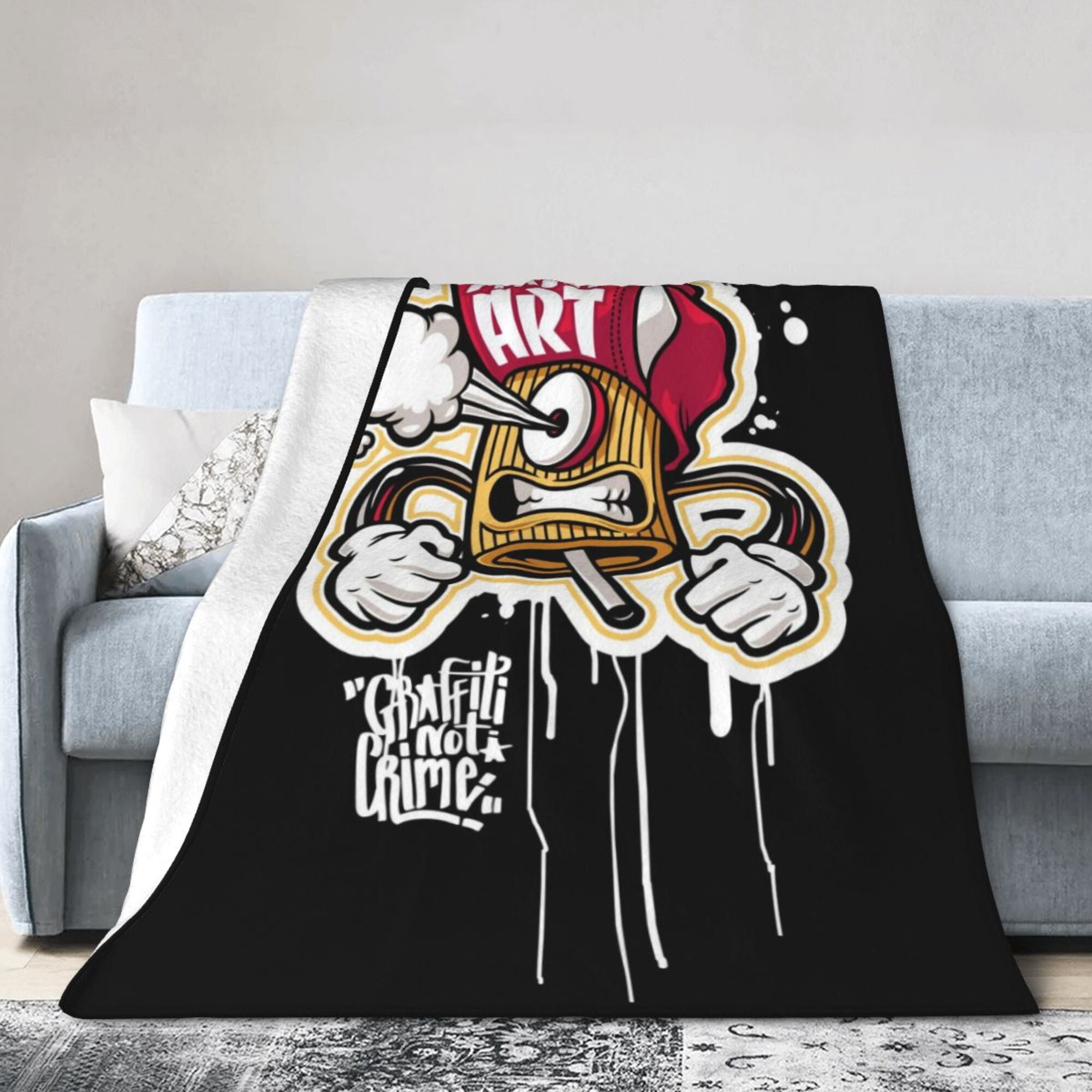 ZICANCN Throw Blanket Graffiti Cartoon Character Street Art , Couch ...