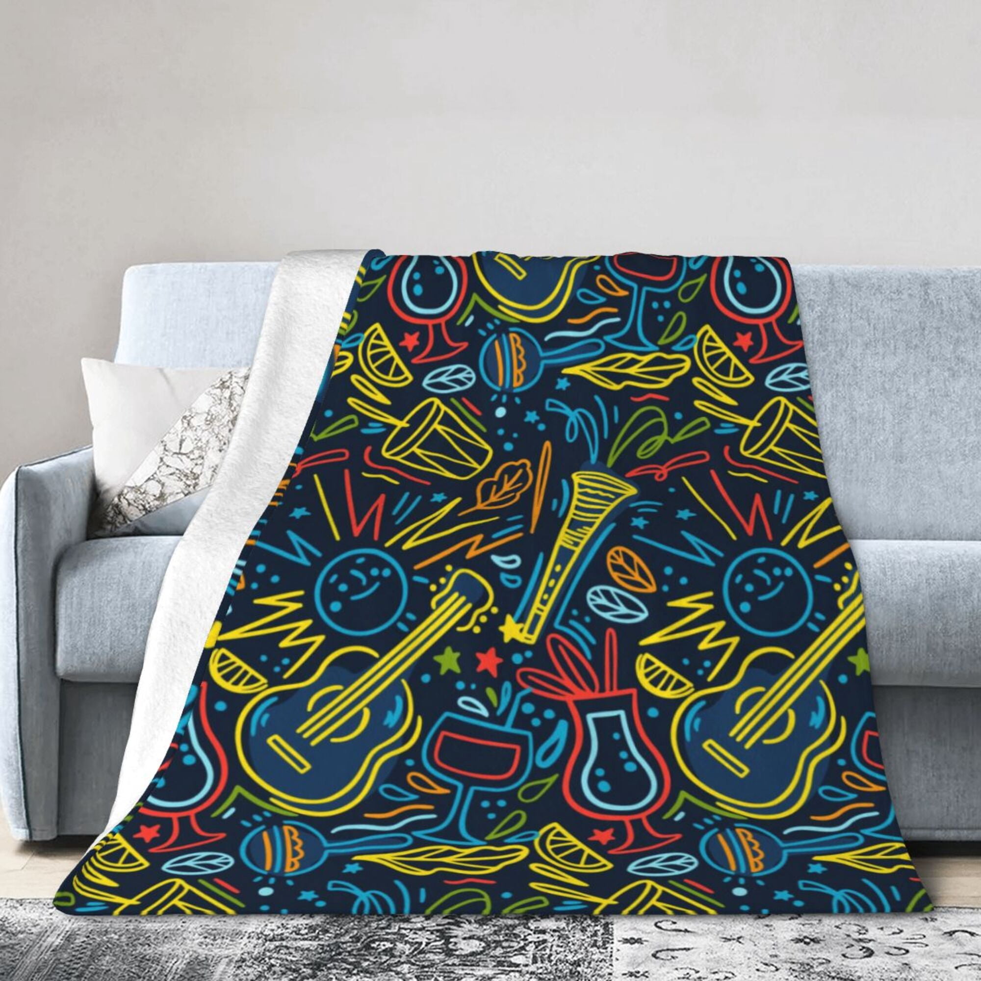 ZICANCN Throw Blanket Masquerade Brazilian Carnival , Couch Ultra Soft ...