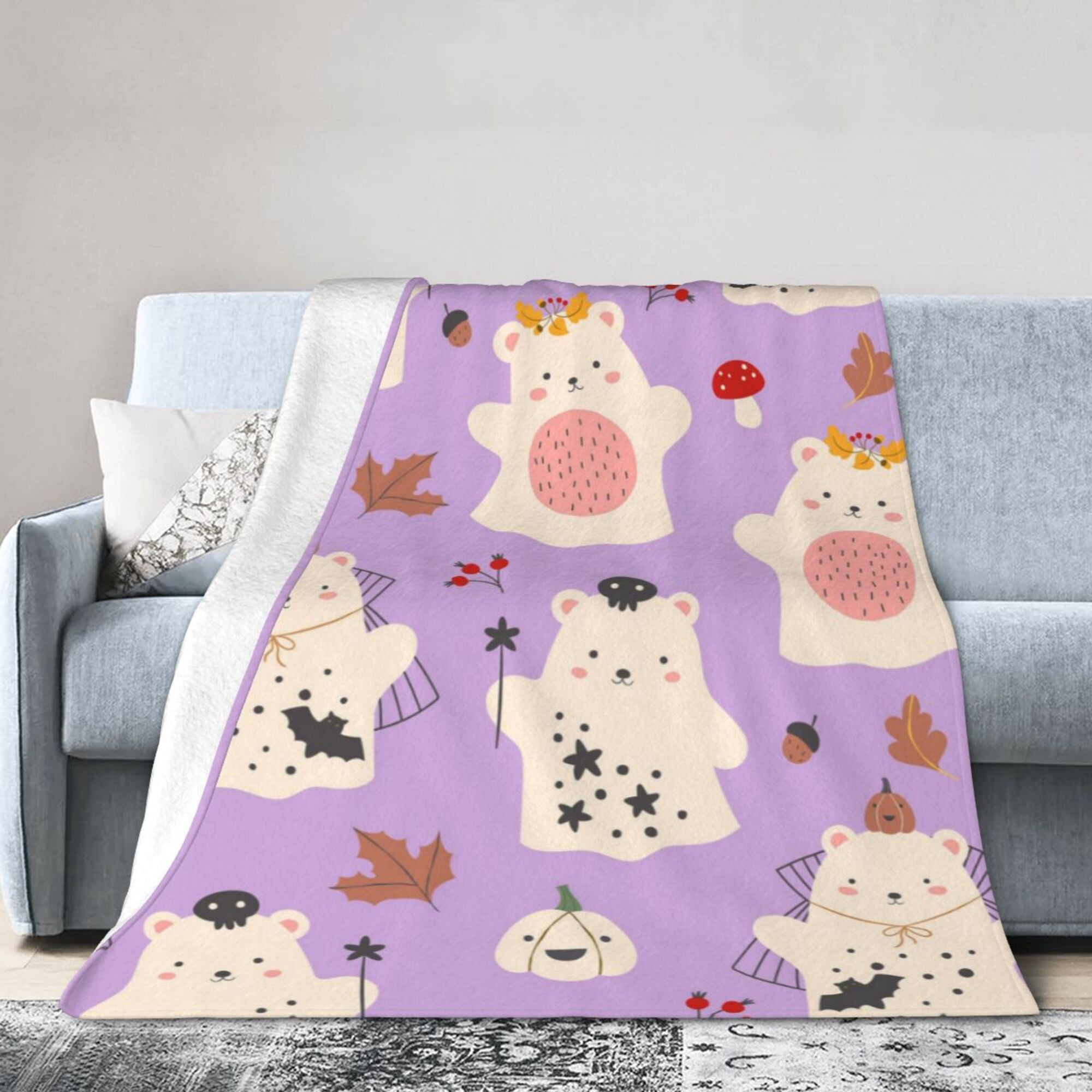 ZICANCN Throw Blanket Muertos Cute Halloween Creepy , Couch Ultra Soft ...