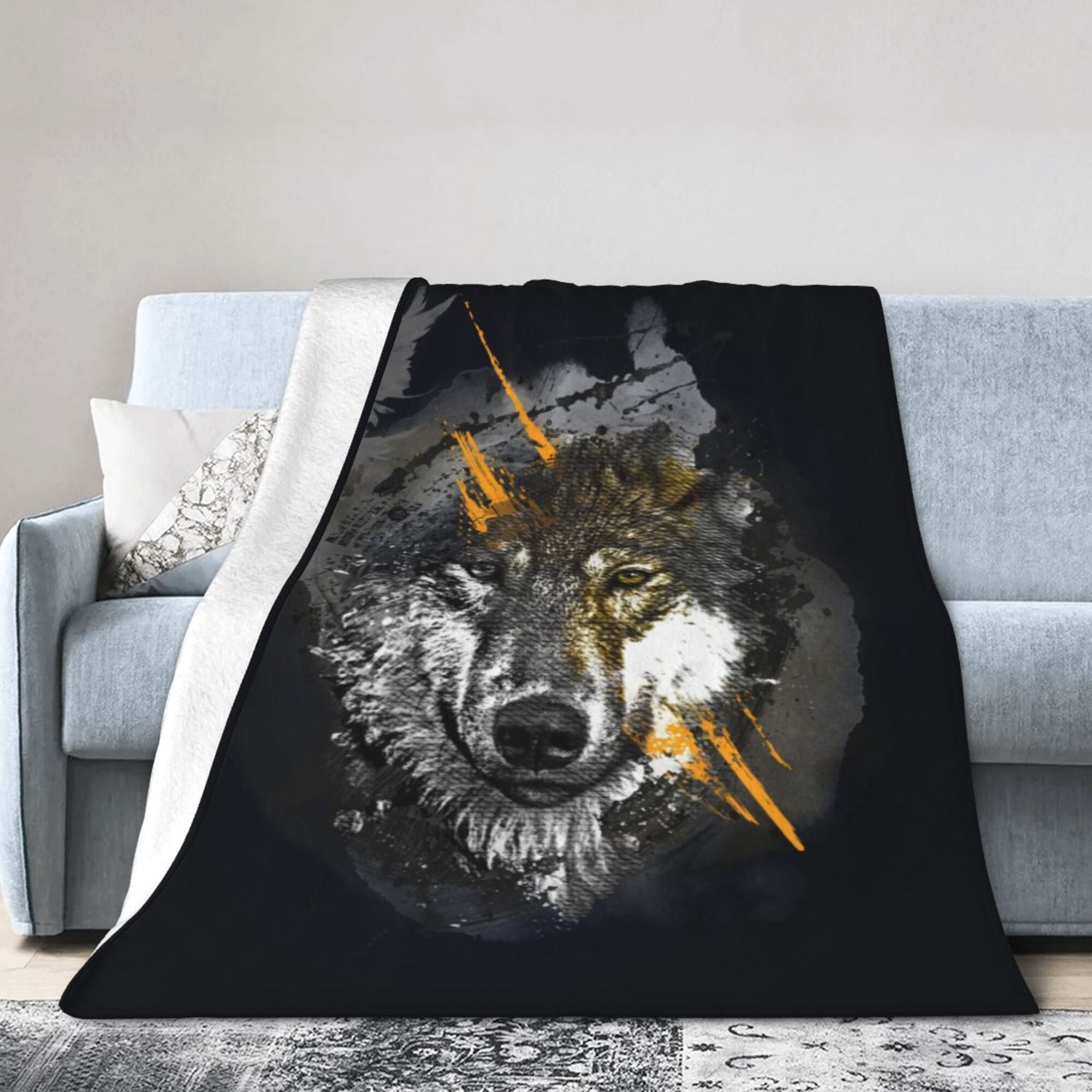ZICANCN Throw Blanket Wolf Animal Wildlife , Couch Ultra Soft Micro ...
