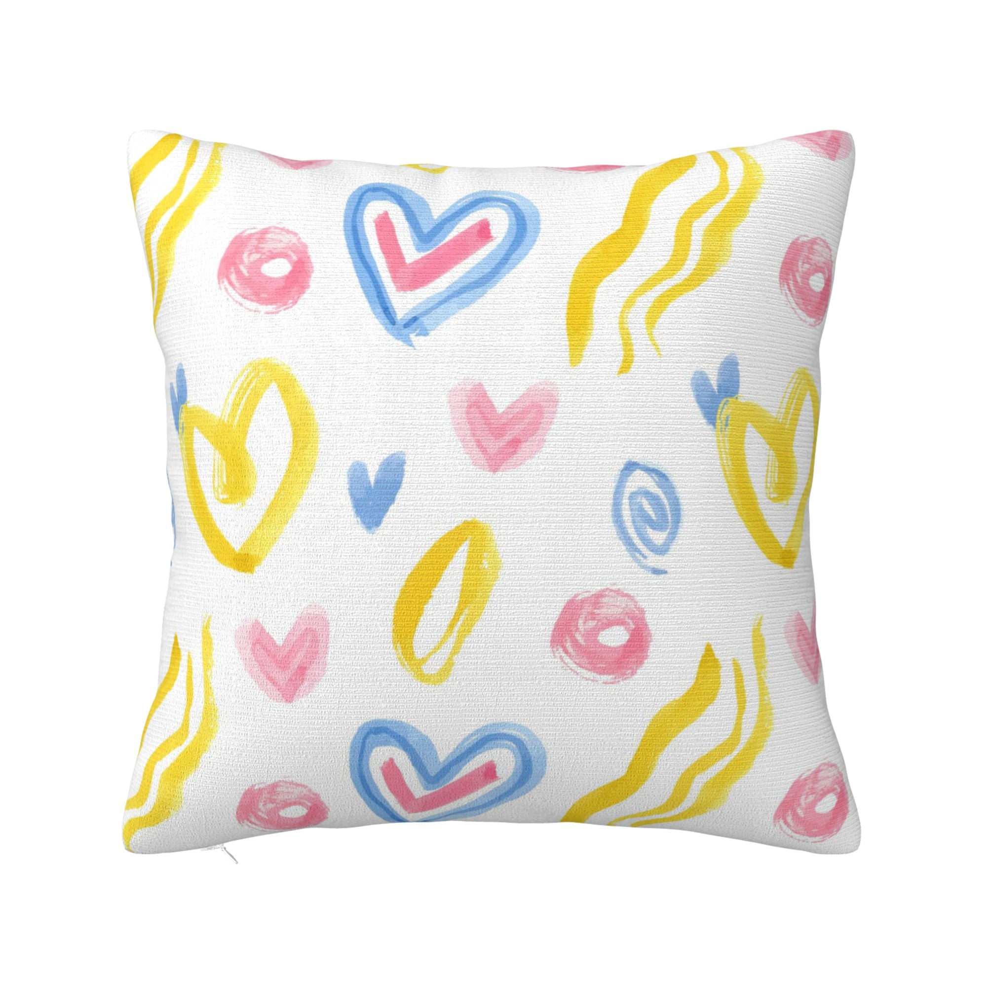 ZICANCN Watercolor Abstract Heart Throw Pillow Covers, Bed Couch Sofa ...