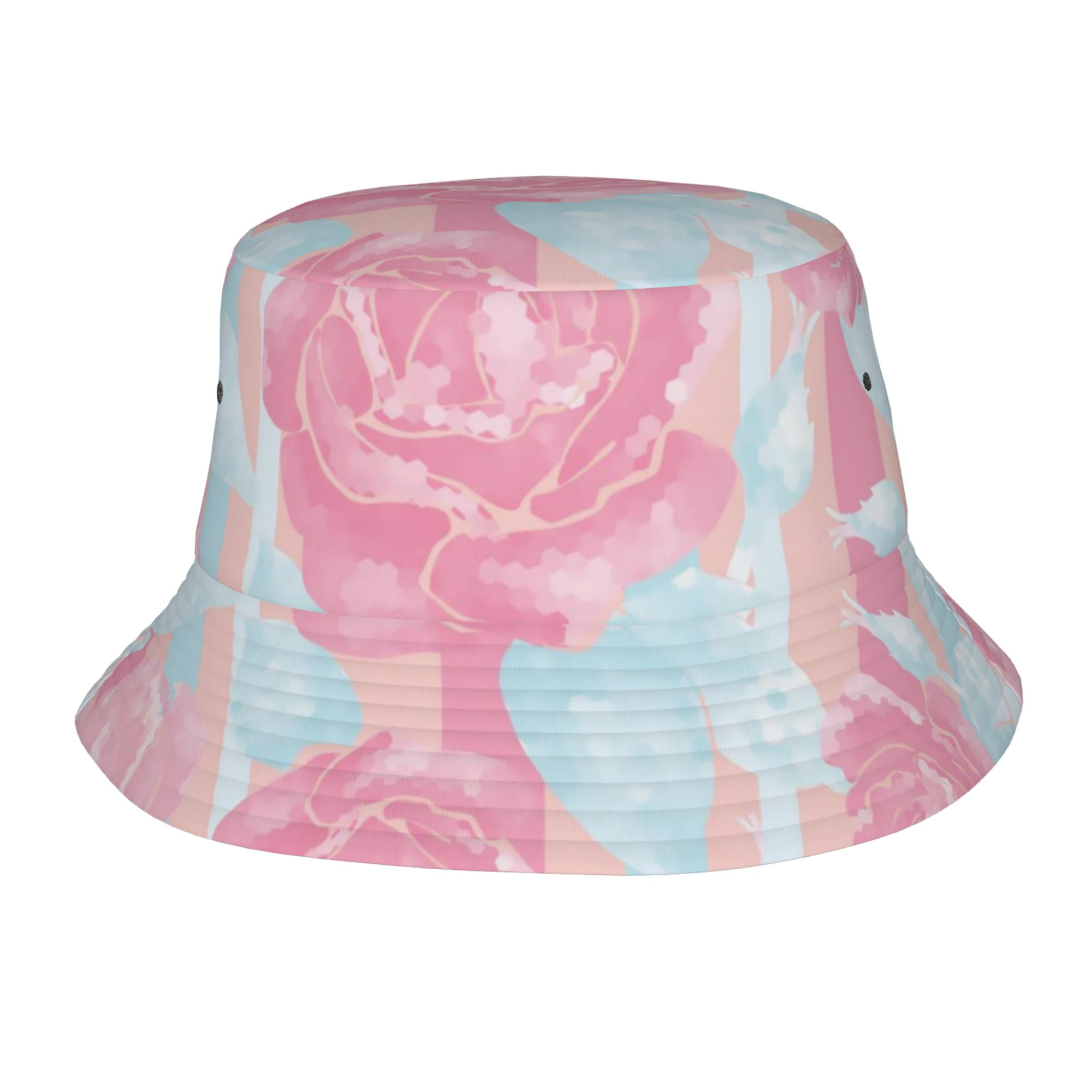 ZICANCN Watercolor Roses Flowers Buds Bucket Hat , Unisex Print Double ...