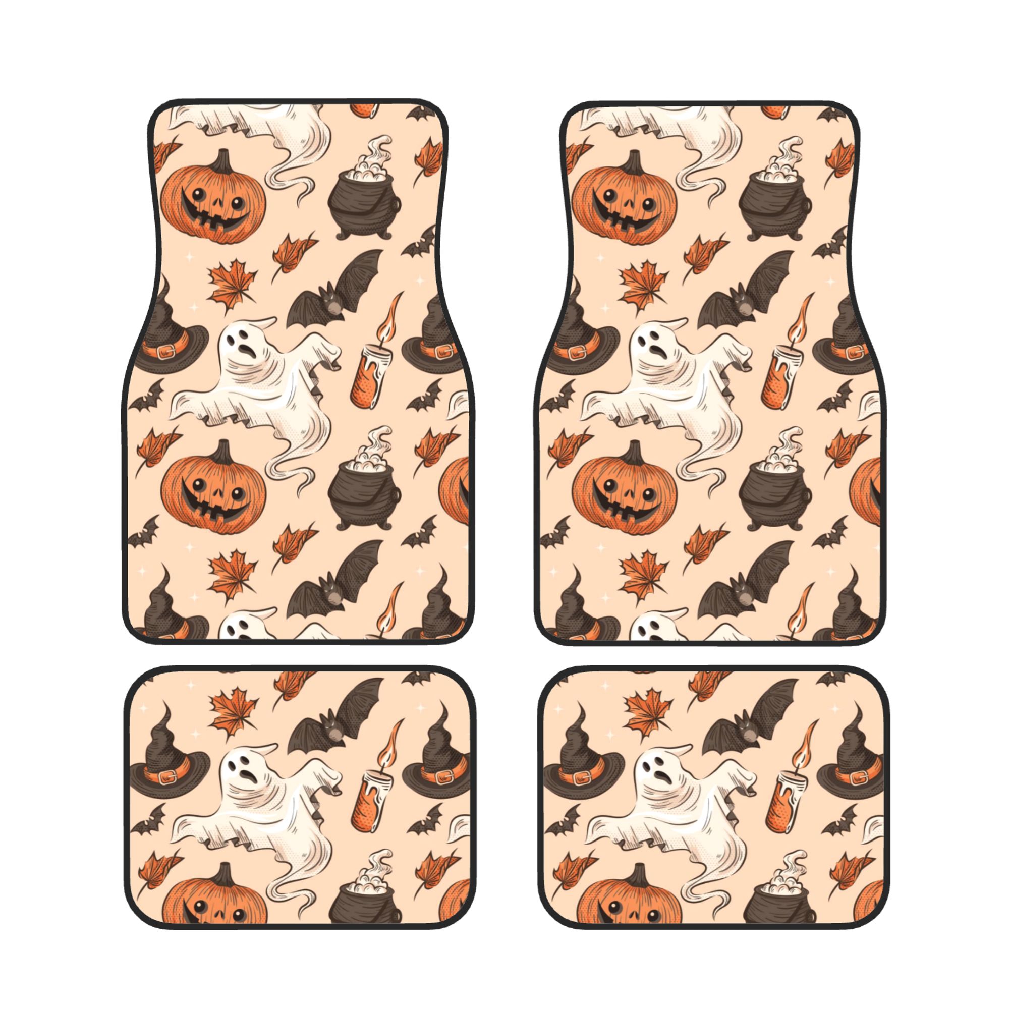ZICANCN Waterproof Car Floor Mats Full Set, Cute Ghost Bat Automotive ...
