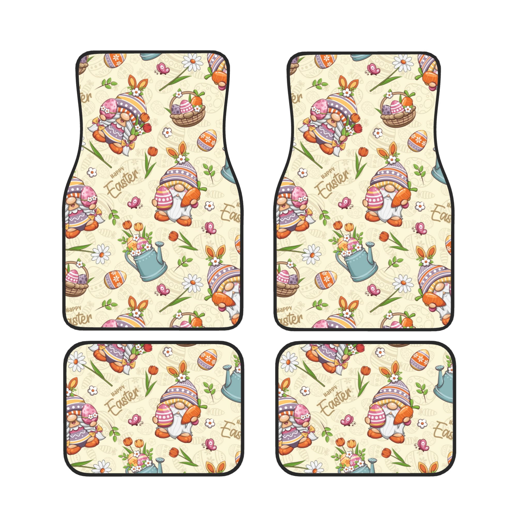 ZICANCN Waterproof Car Floor Mats Full Set, Cute Gnome Easter Eggs ...