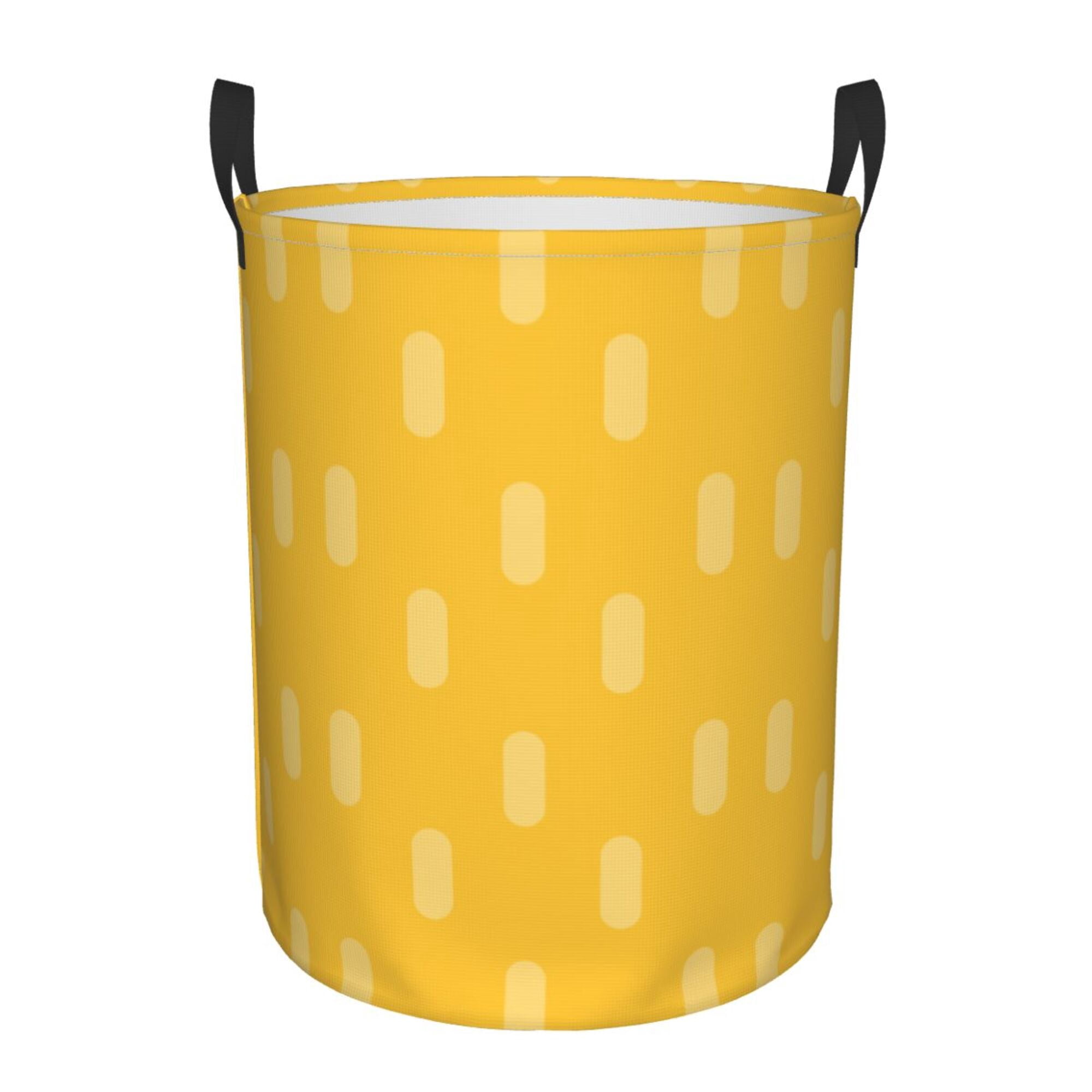 ZICANCN Yellow Circle Dots Texture Laundry Basket Organizer, Dirty ...