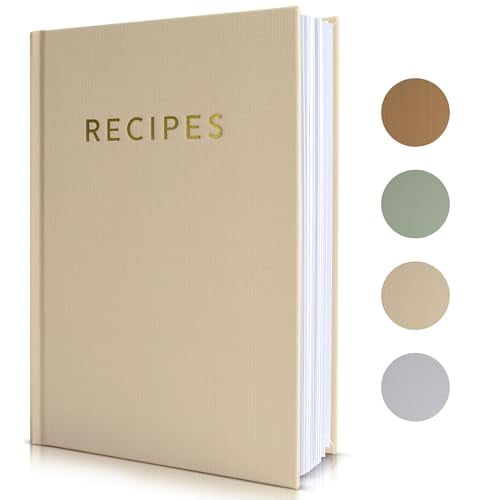 ZICOTO Aesthetic Blank Recipe Book with Waterproof Cover - The Perfect ...