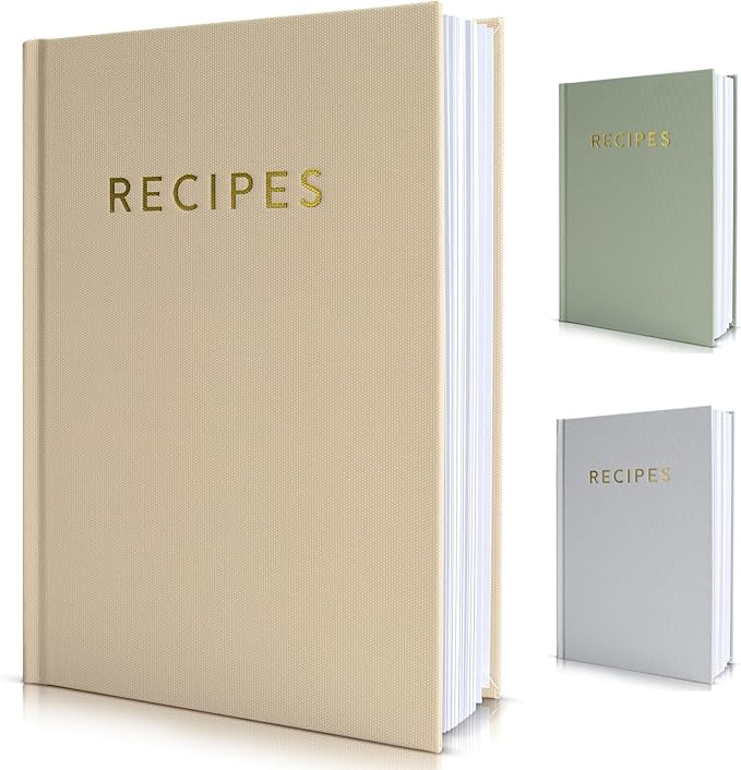 ZICOTO Aesthetic Blank Recipe Book with Waterproof Cover - The Perfect ...