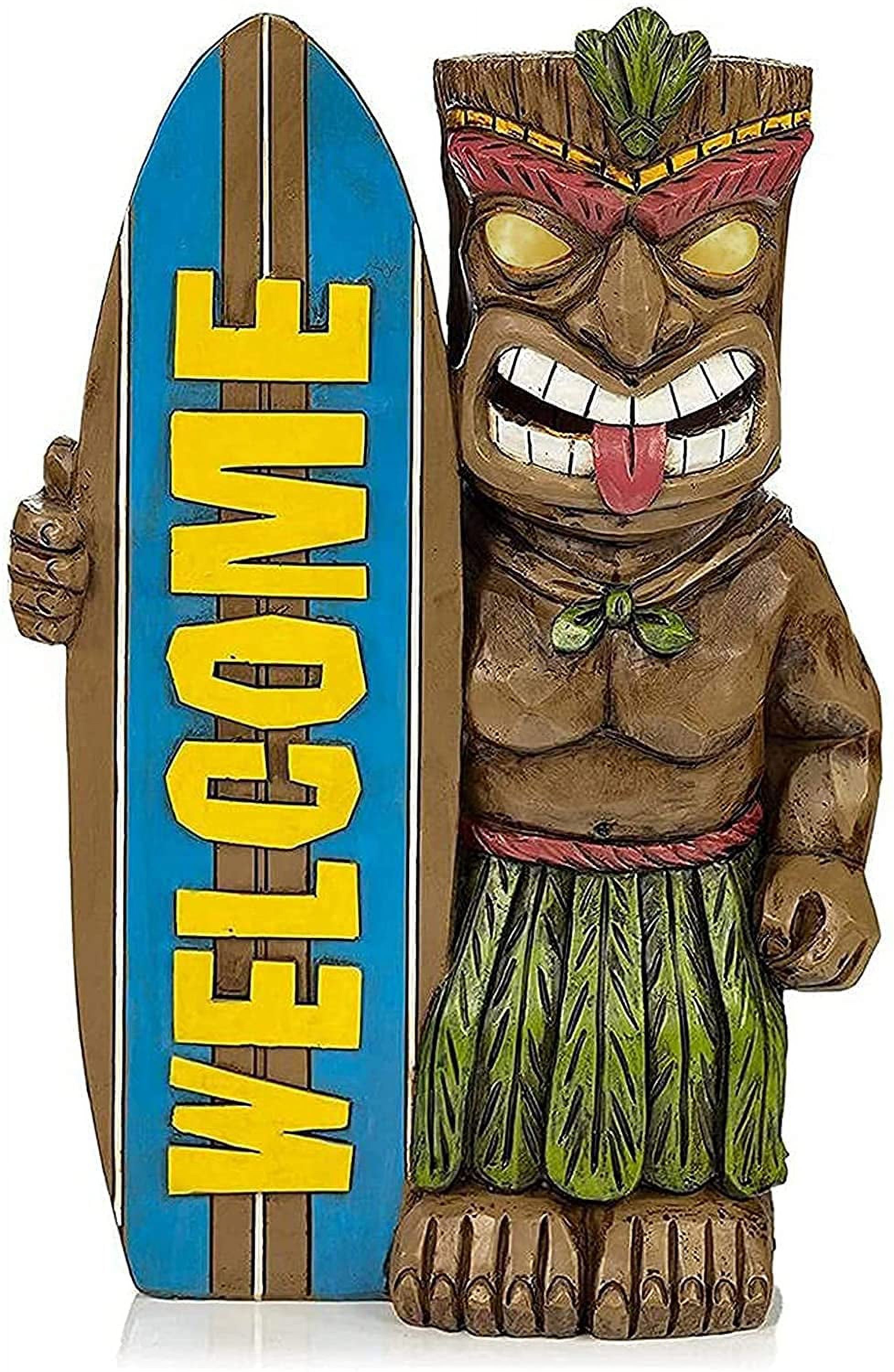 ZICRIC Tiki Surfboard EC36 Decor, Maya Totem Garden Skateboard, Resin ...