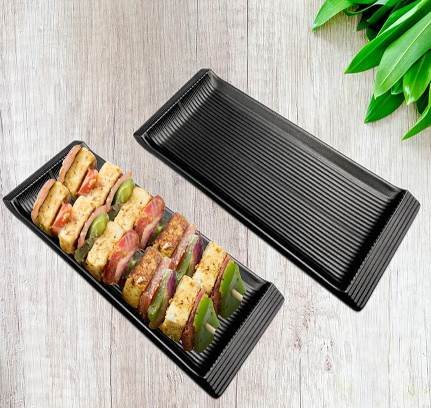 ZIDO Pack of 2 Classical Design Multi Purpose Serving Platter for All ...