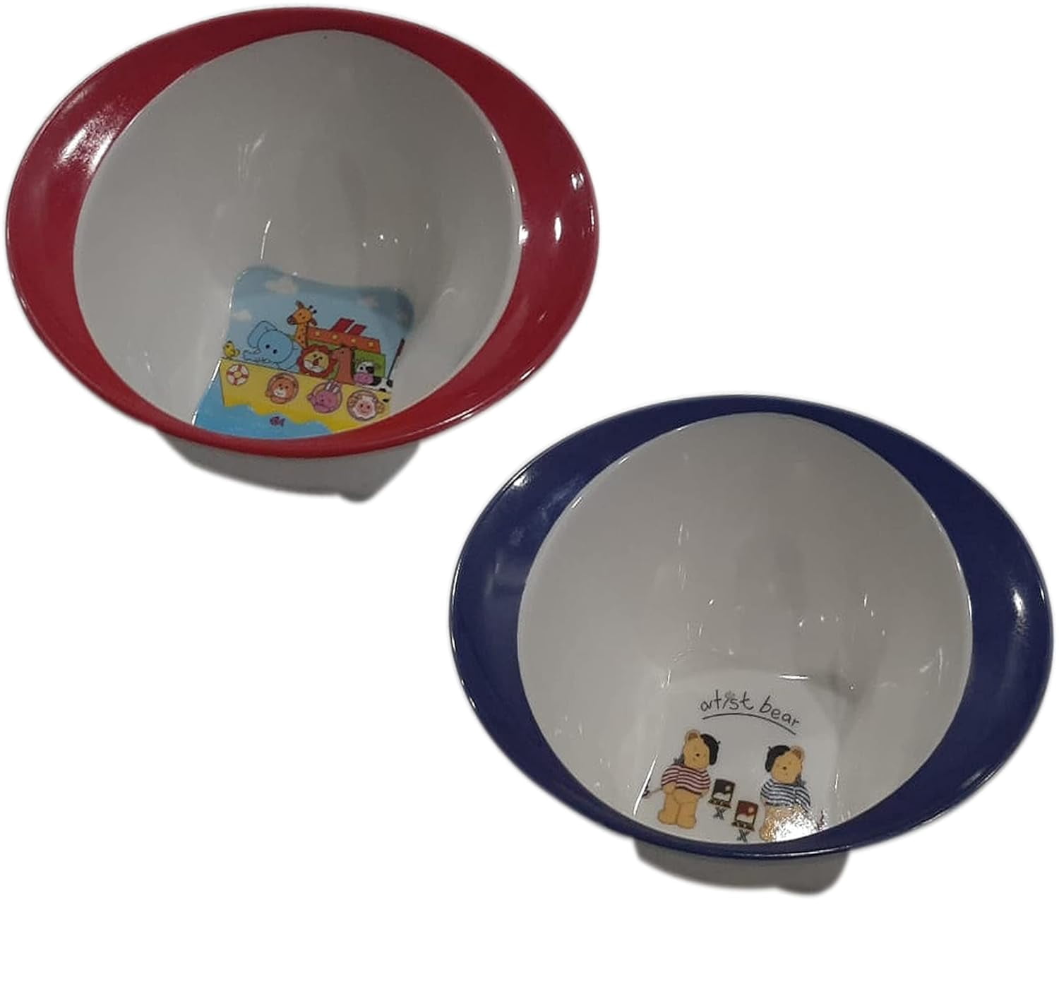 ZIDO Pack of 2 MultiPurpose Cartoon Design Bowls for Serving Animal ...