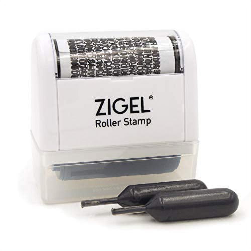 ZIGEL Identity Theft Protection Stamp - Roller Stamp with Two ...