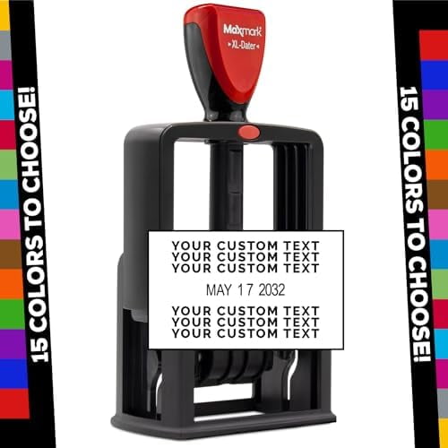 ZIGEL Self Inking Heavy Duty Style Customizable Office Date Stamp ...
