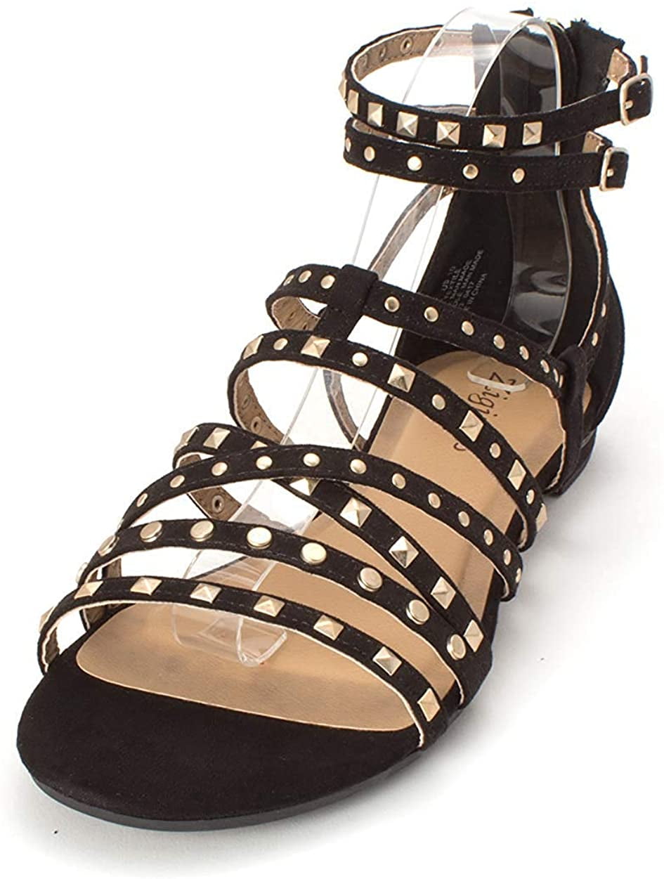 ZIGI SOHO Womens Pearlie Leather Open Toe Casual Strappy Sandals ...