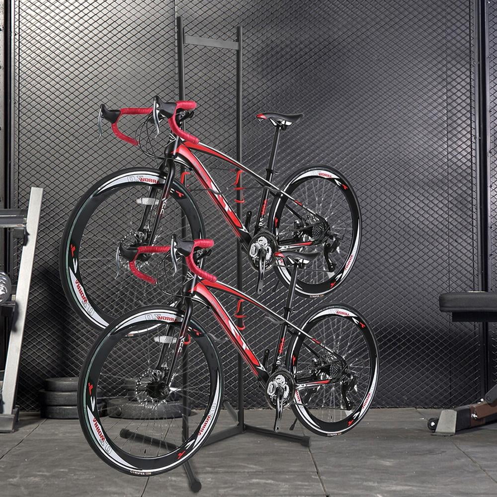 ZIHUI 4 Bike Storage Rack Garage (Max. 70kg/154LBS), 4 Bicycle Indoor ...
