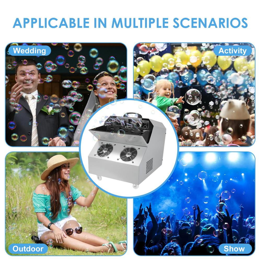 ZIHUI Automatic Bubble Machine Remote Control Stage Bubble Machine ...