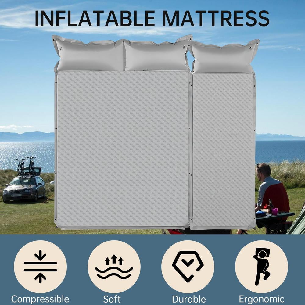 ZIHUI Camping Air Mattress Inflatable Tent Air Mattress For 3 Person ...