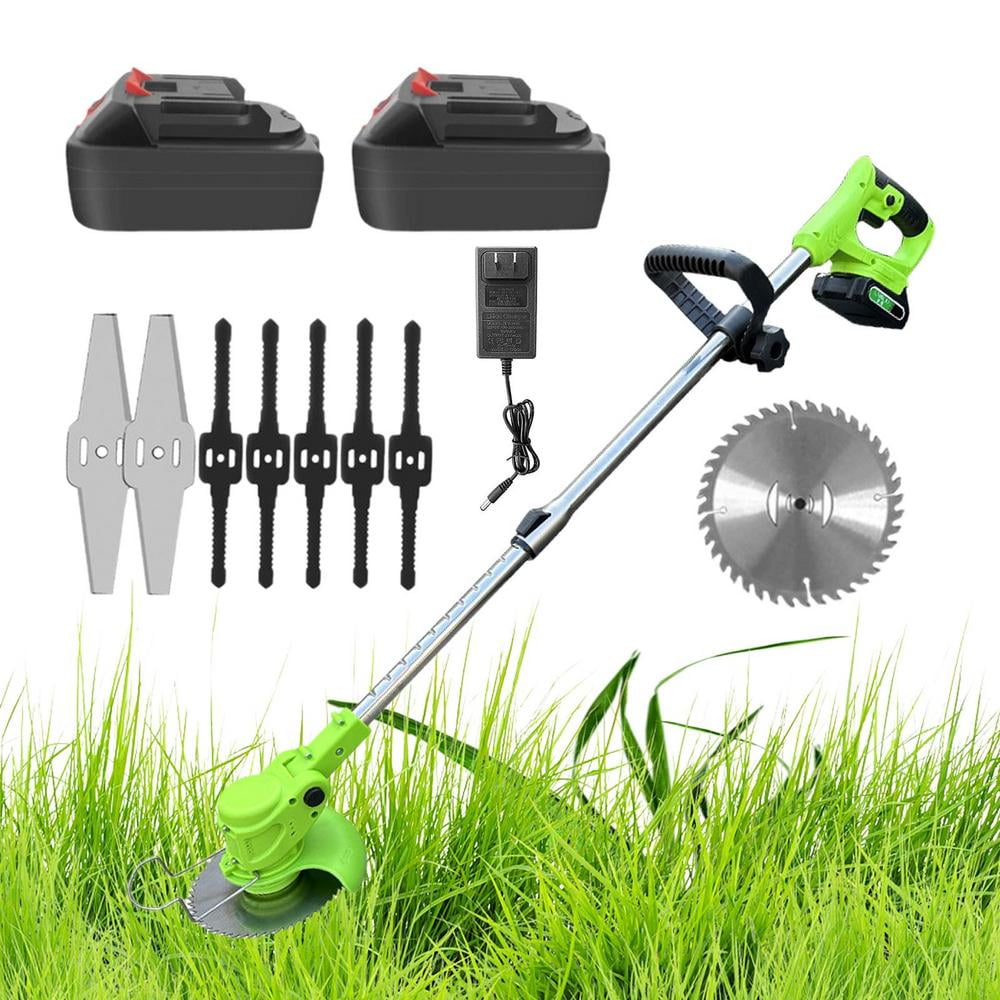ZIHUI Cordless Brush Cutter 24V Electric Lawn Mower Handheld Brush ...