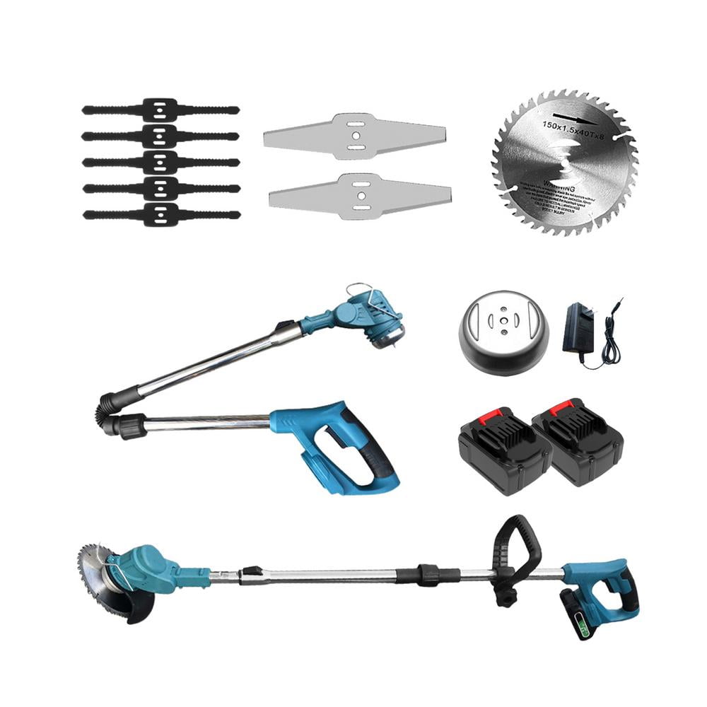 ZIHUI Cordless Grass Trimmer Battery Powered Electric Lawn Mower ...