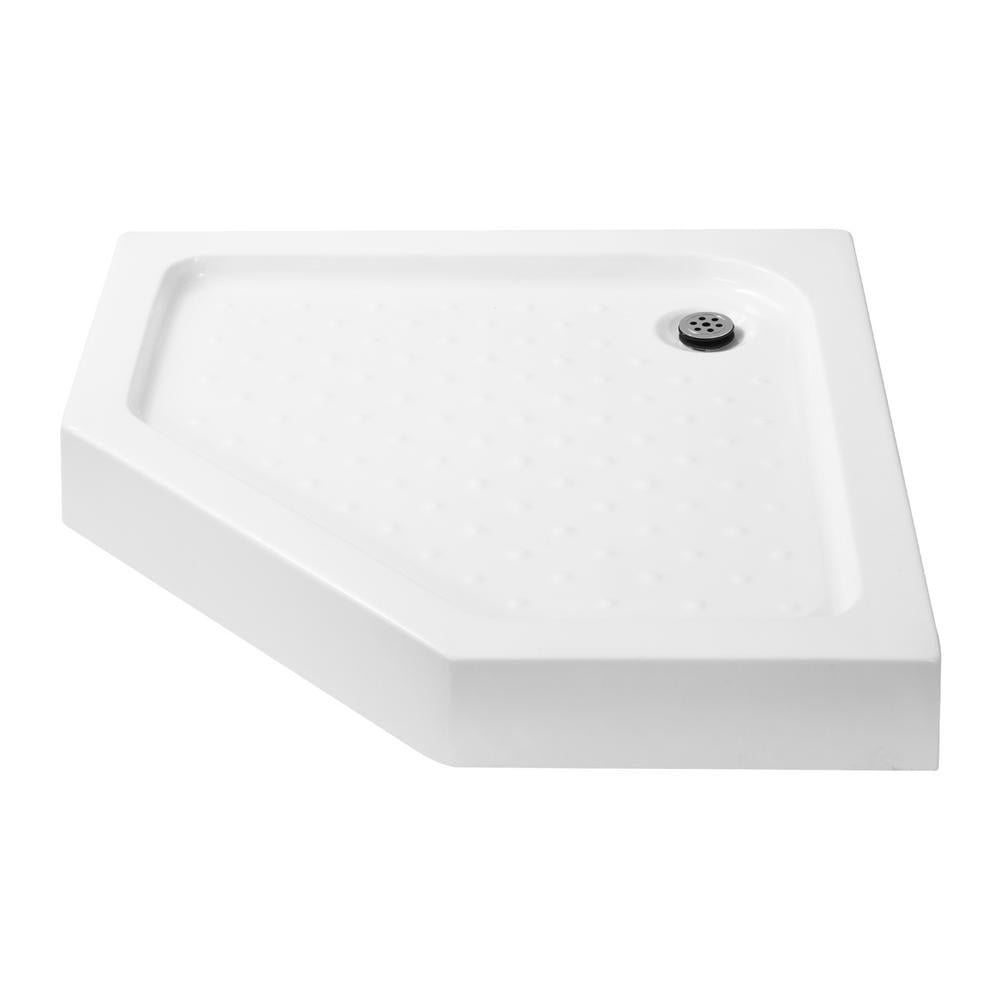 ZIHUI Corner Shower Base RV Waterproof Shower Pan Non-Slip Shower ...