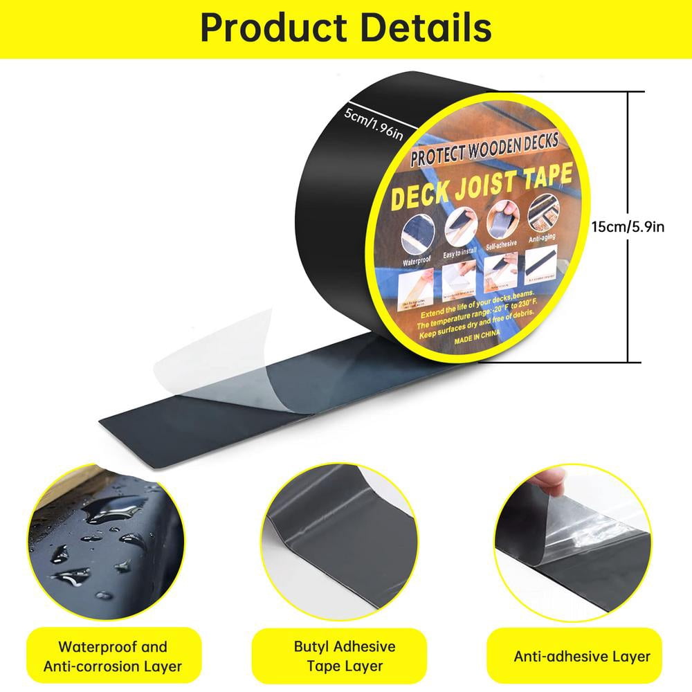 ZIHUI Deck Joist Tape Adhesive Tape for Decking Protection Waterproof ...