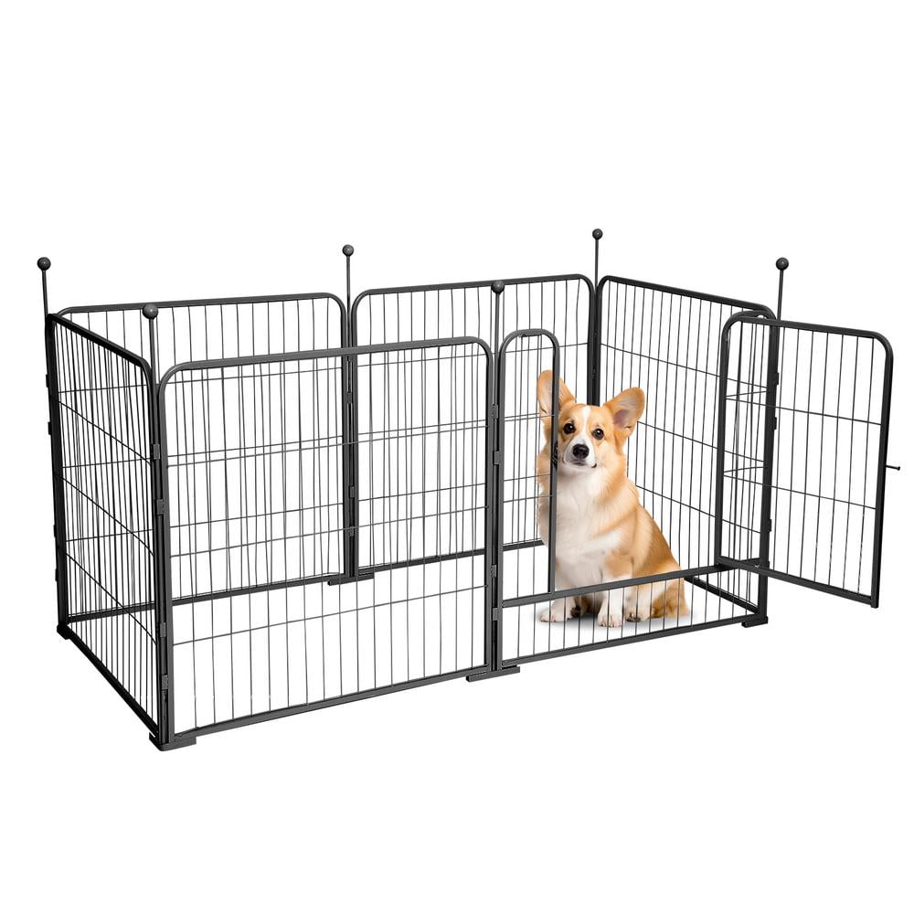 ZIHUI Dog Playground Fence 6-Piece Pack Rabbit Portable Fence For ...
