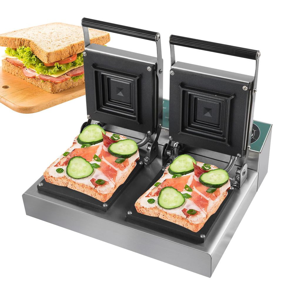 ZIHUI Electric Sandwich Maker 2000W Electric Double Sandwich Machine ...