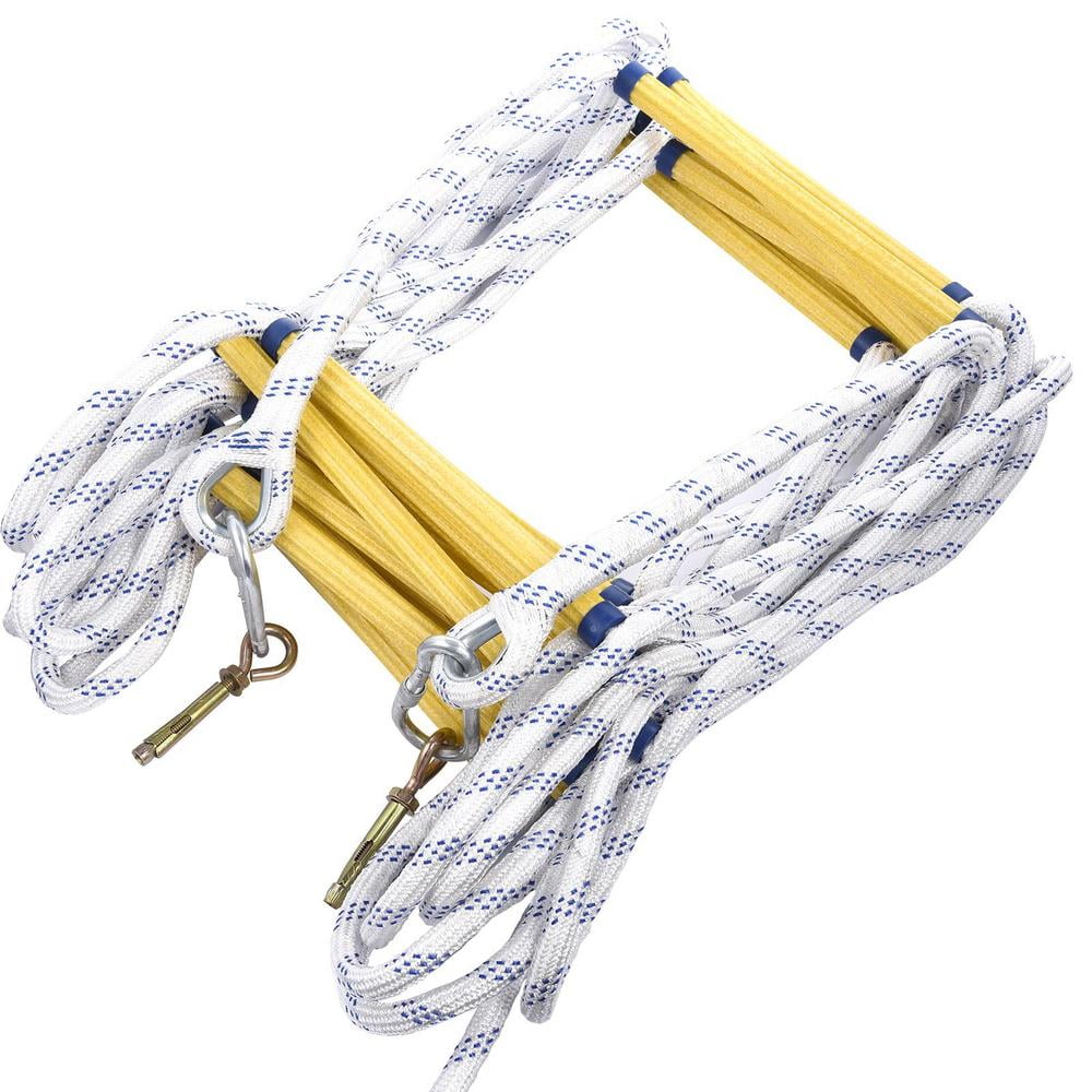 ZIHUI Emergency Fire Escape Ladder, 65FT Rope Ladder, Flame Resistant ...