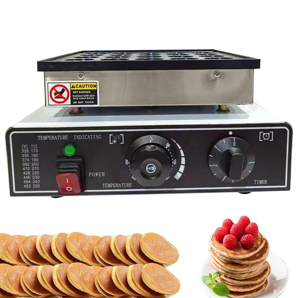 ZIHUI Mini Pancakes Machine Mini Pancake Pan 25-grids Make Belgian ...