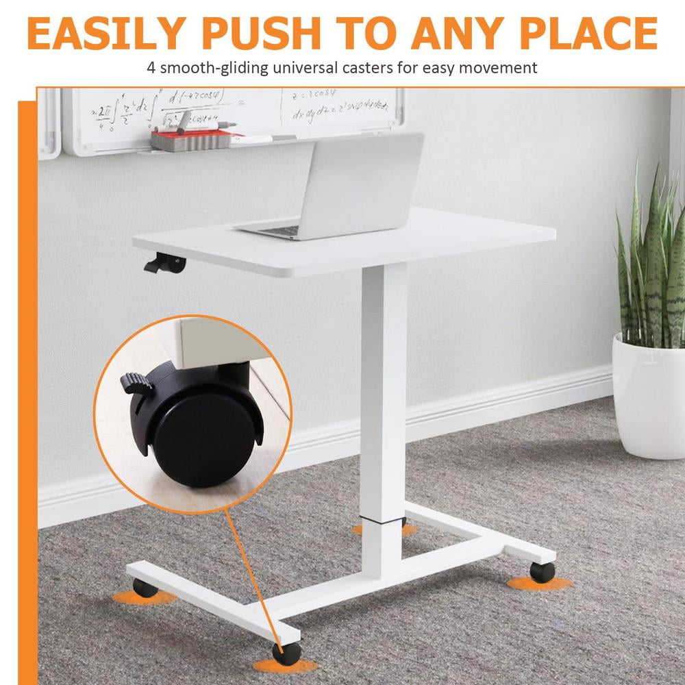 ZIHUI Mobile Standing Desk Mobile Laptop Desk Height Adjustable Mobile ...