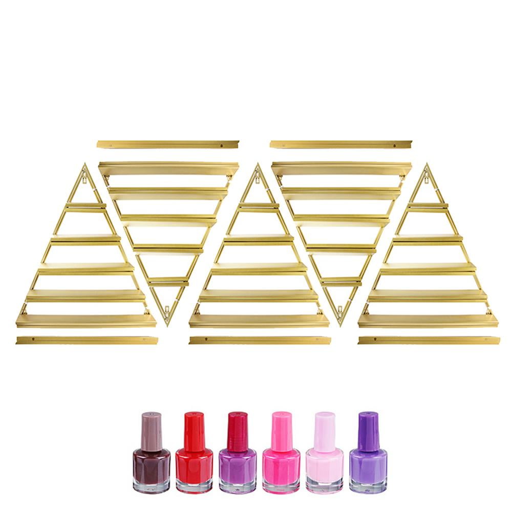ZIHUI Nail Polish Wall Organizer 5-Tiers Triangular Nail Polish Display ...