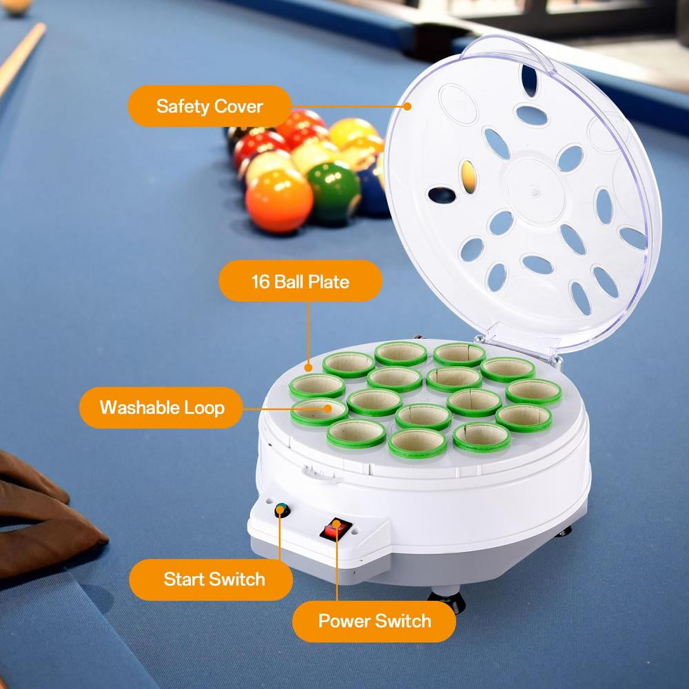 ZIHUI Pool Ball Cleaner Machine 110V Electric Billiard Balls Washing ...