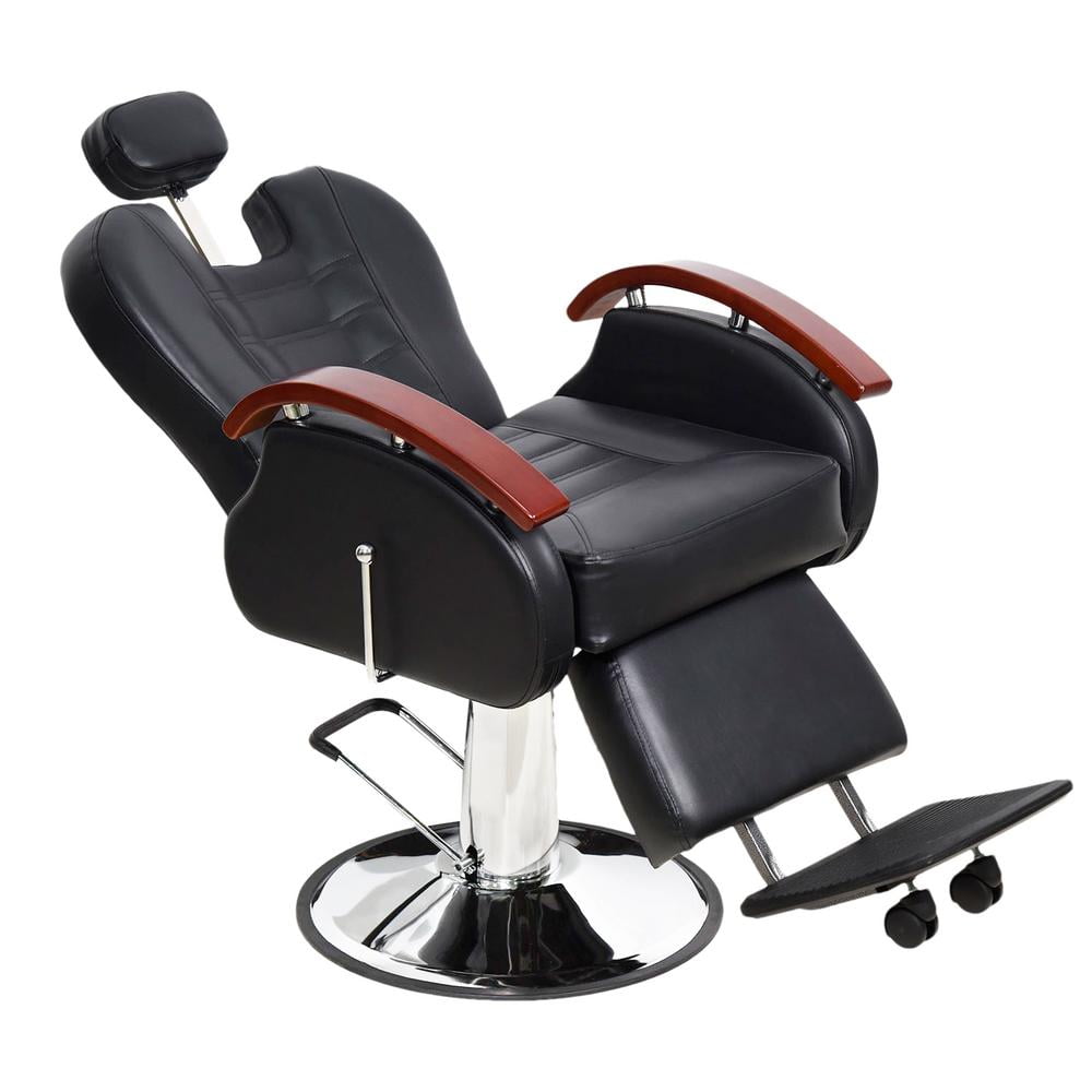 ZIHUI Reclining Barber Chair Metal Frame Hair Salon Chair Heavy Duty ...
