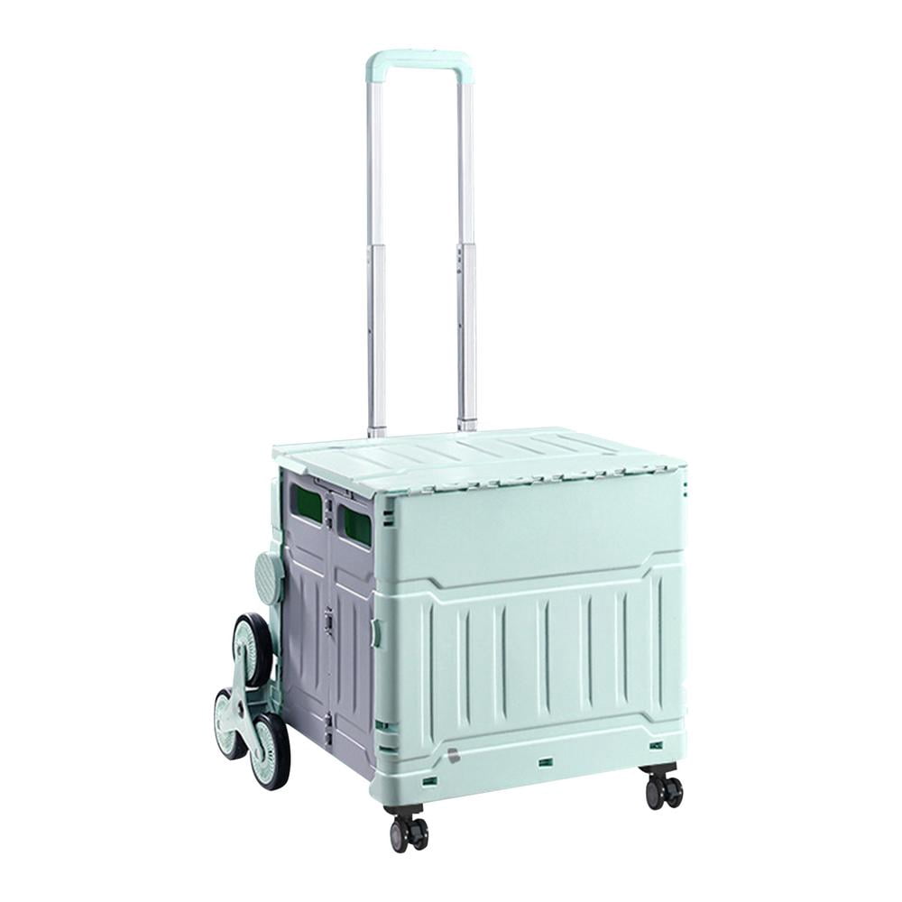 ZIHUI Rolling Crate Handcart Utility Organizer Handcart With Wheels 4 ...