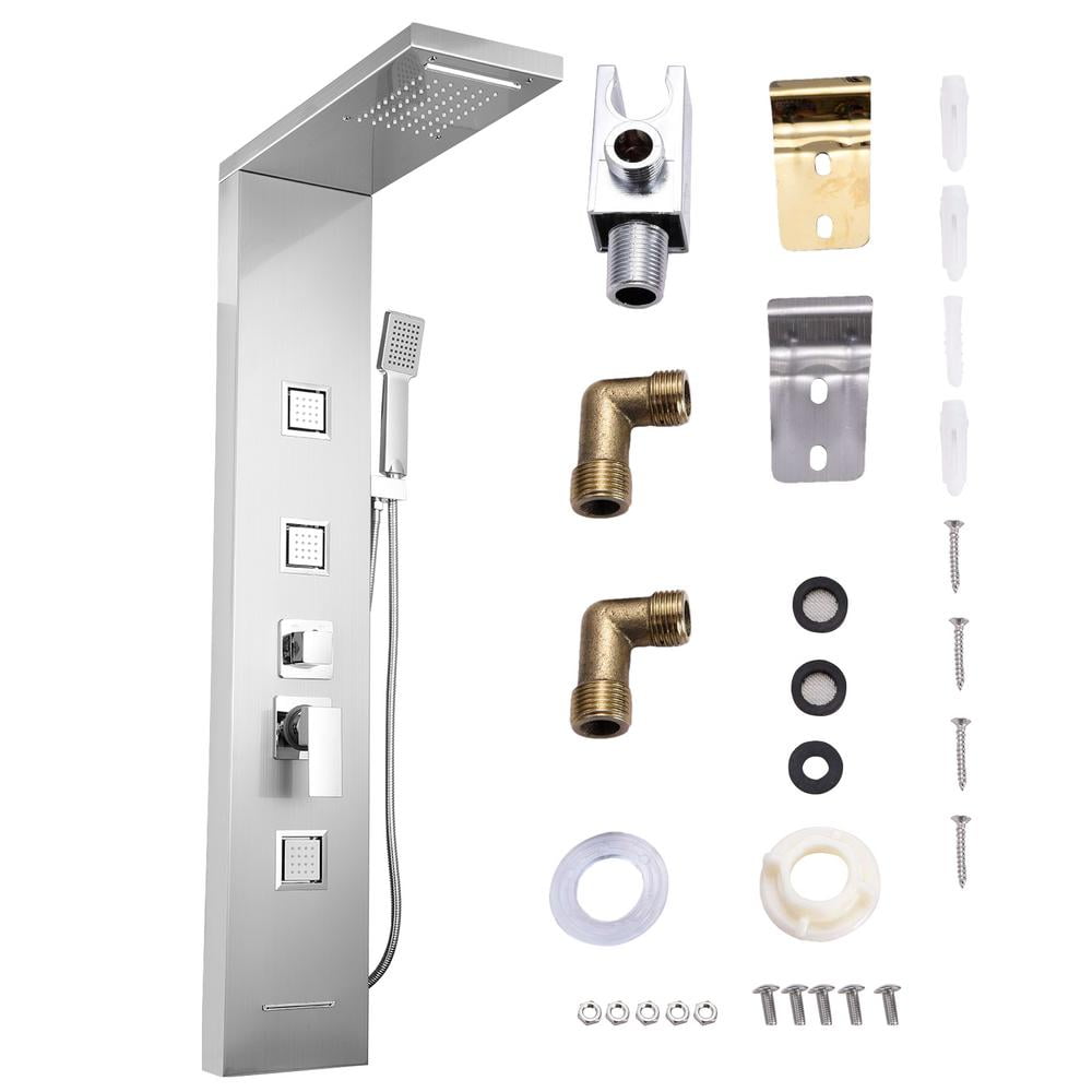 ZIHUI Shower Panel Faucet Rain Massage System with Body Jets Faucet ...