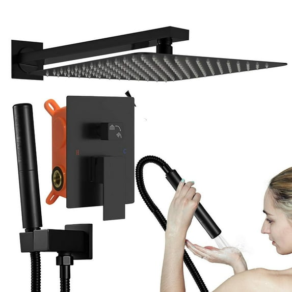 ZIHUI Shower System Set Bathroom 2-in-1 Handheld Spray Rain Shower Head ...