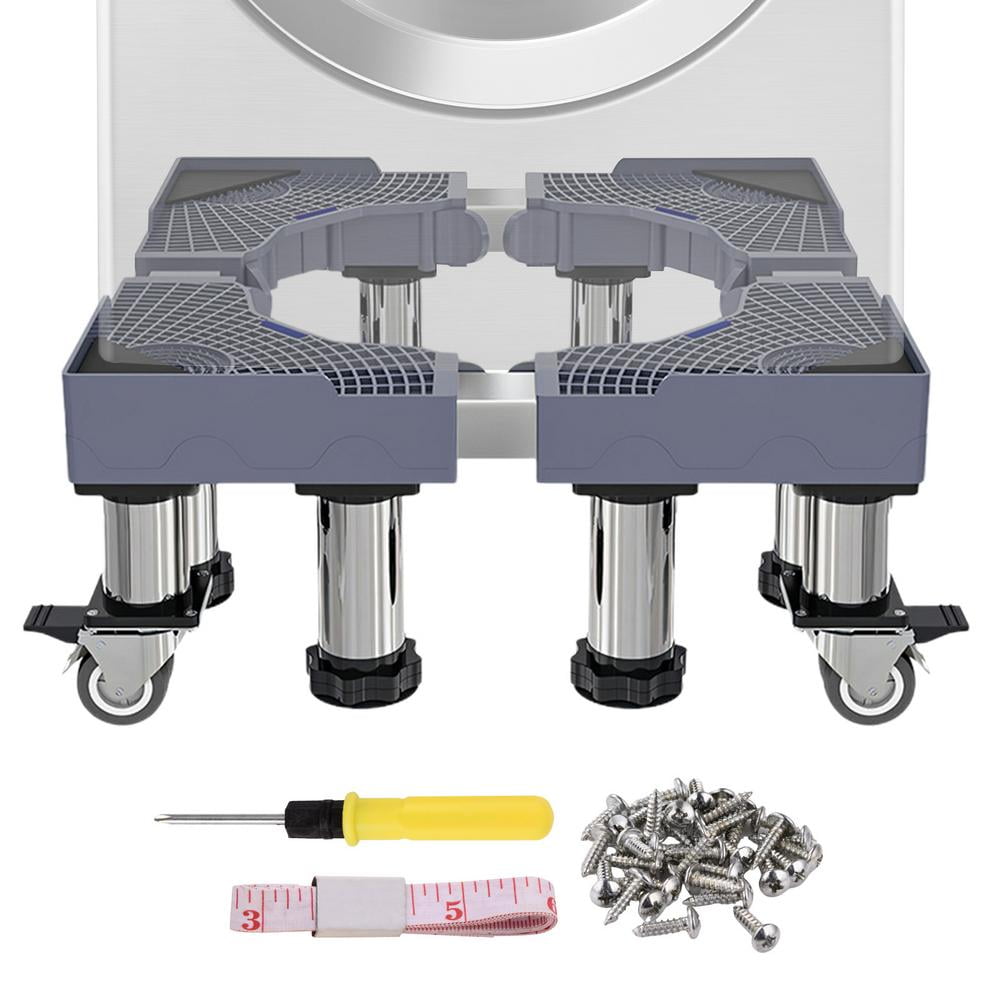 ZIHUI Small Refrigerator Stand Anti-Vibration Laundry Stand Base 8 Stainless Steel Feet Washer ...