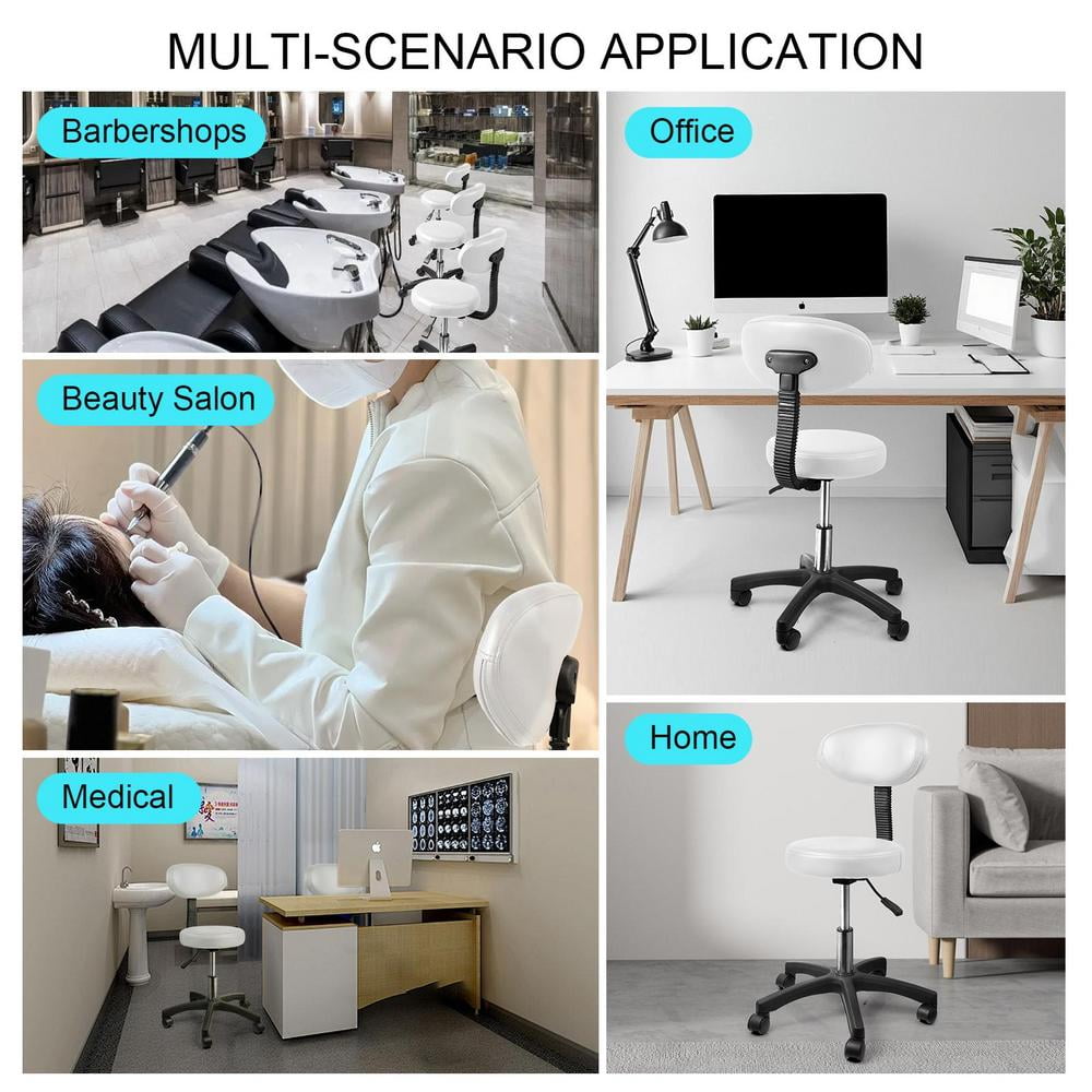 ZIHUI Stool on Wheels Ergonomic Saddle Seat Stool Heavy-Duty ...